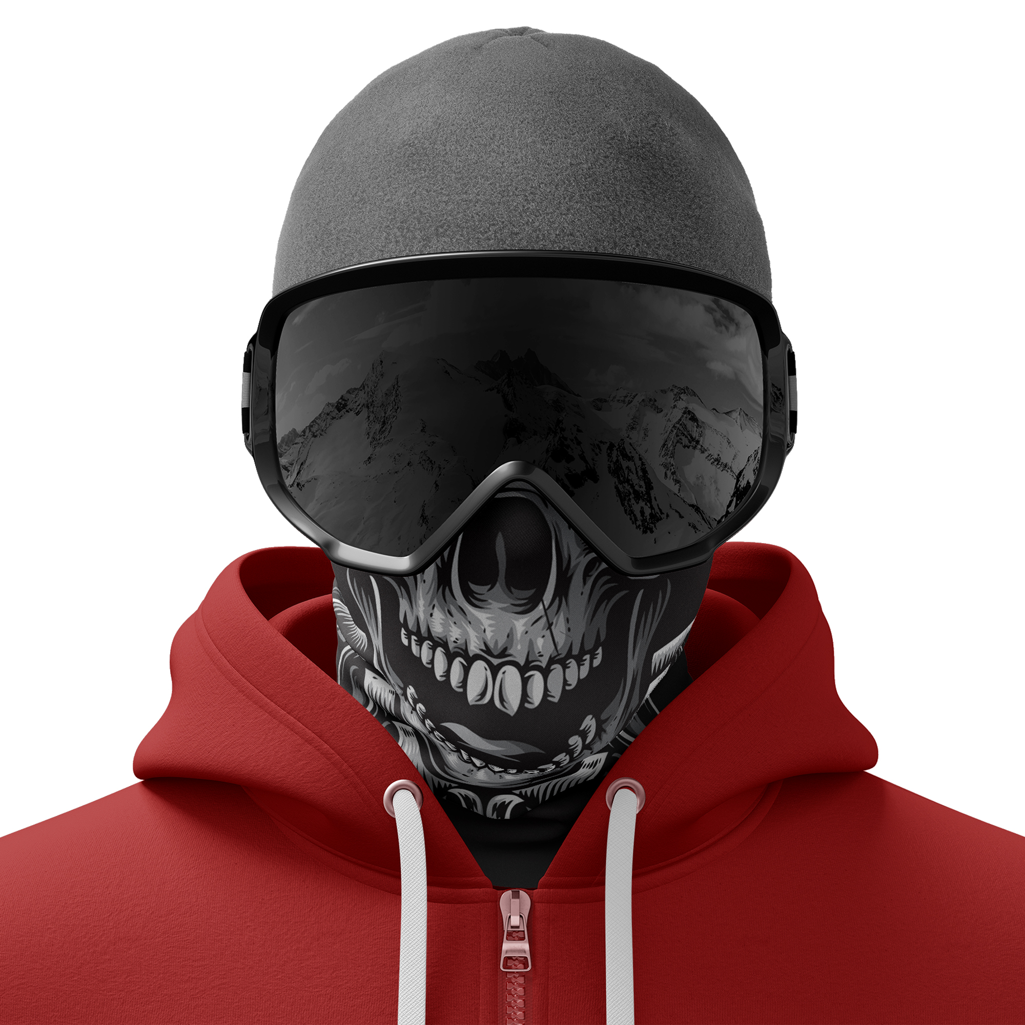 Scary Clown Skull Snood - Purple Print House