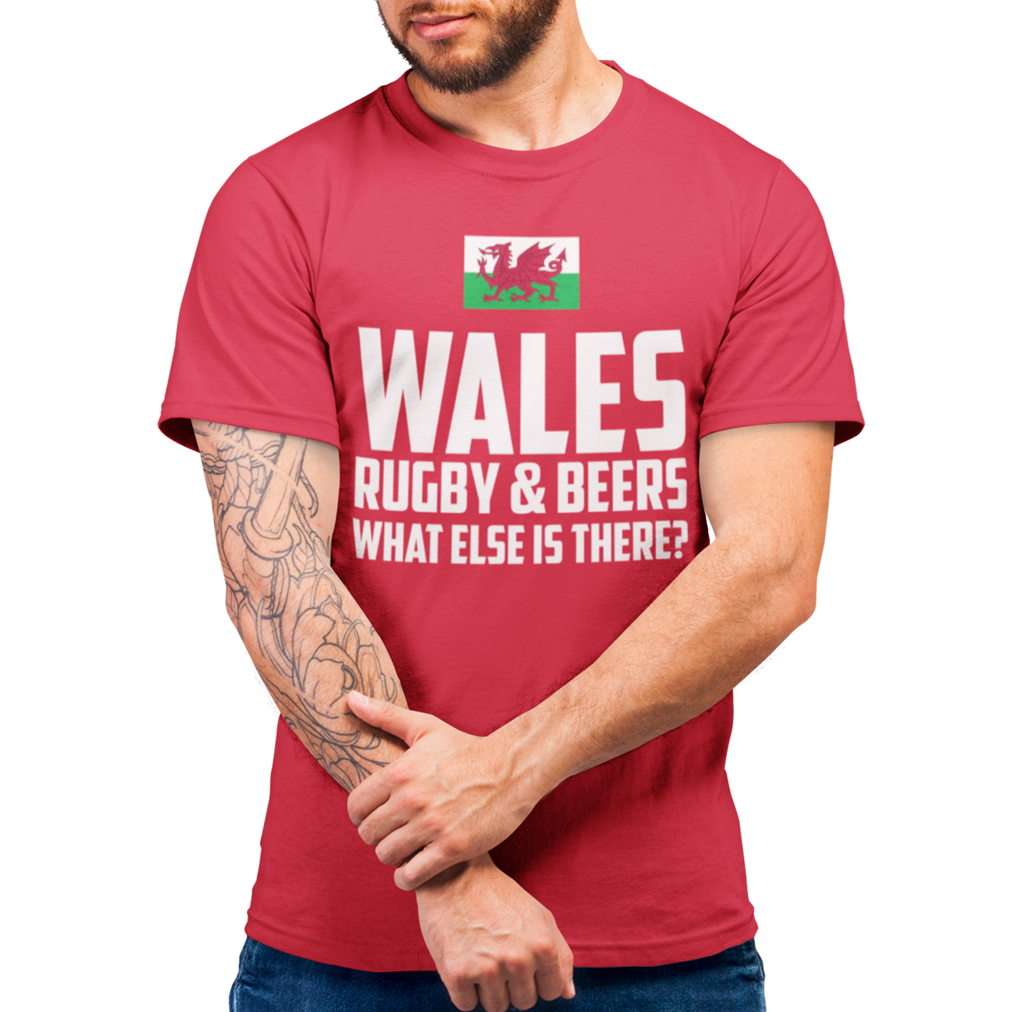 Wales Rugby and Beers T Shirt - Purple Print House