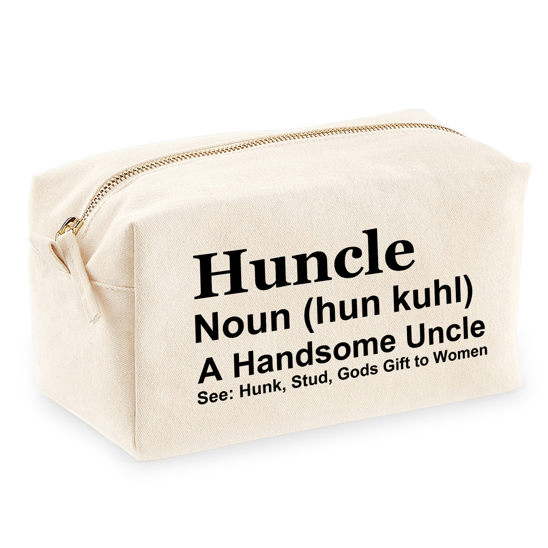 Huncle Definition Mens Wash Bag - Purple Print House