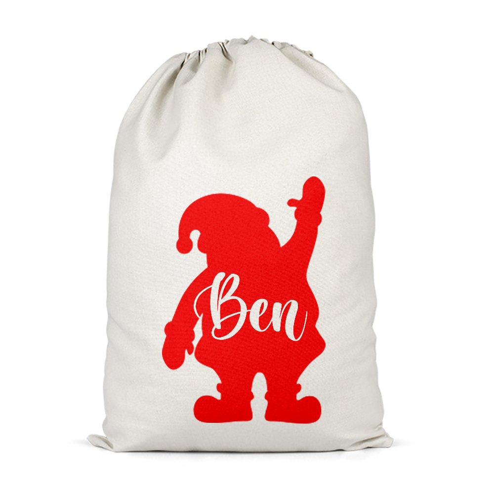 Personalised Santa Name Unisex Present Sack - Purple Print House