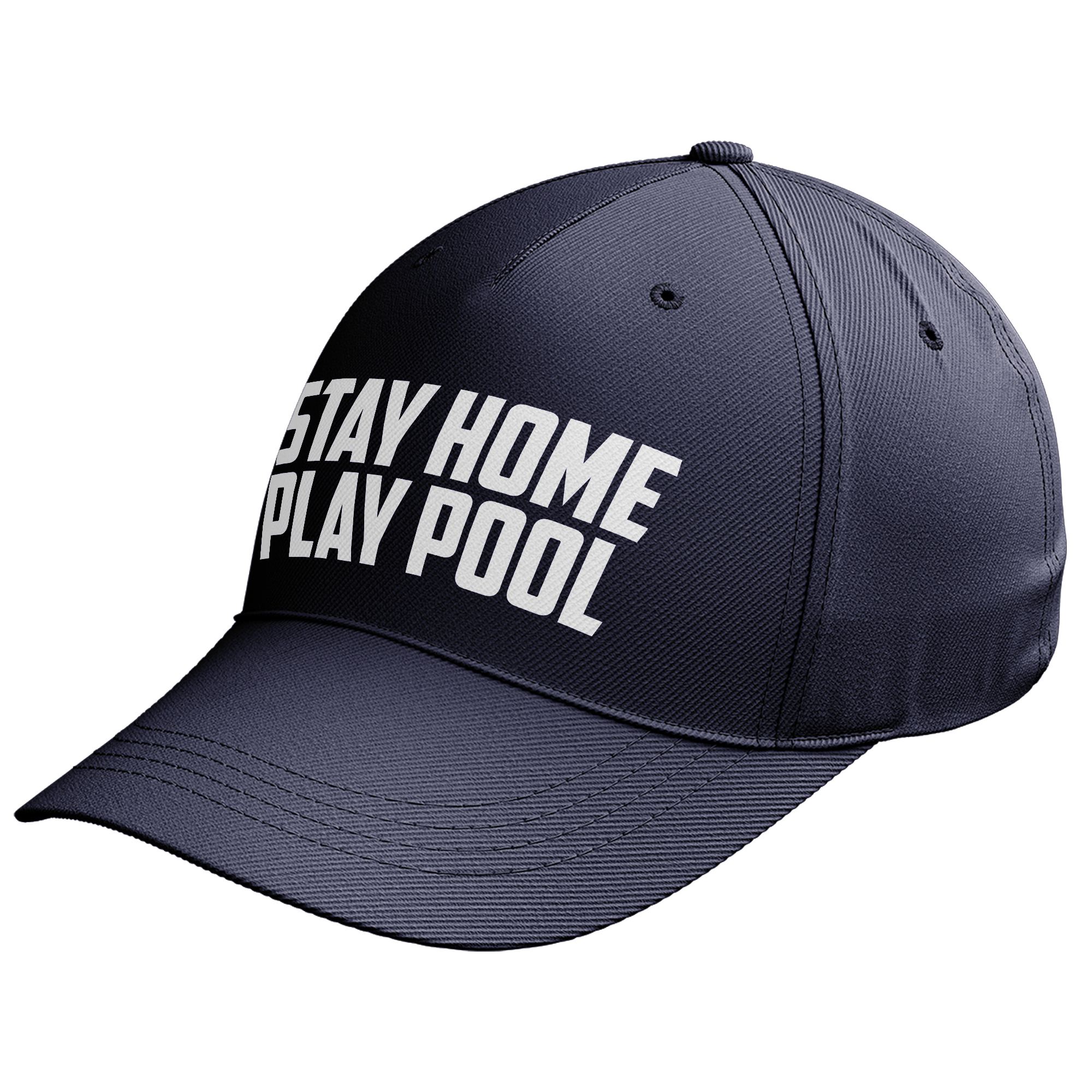 Stay Home Play Pool Baseball Cap - Purple Print House