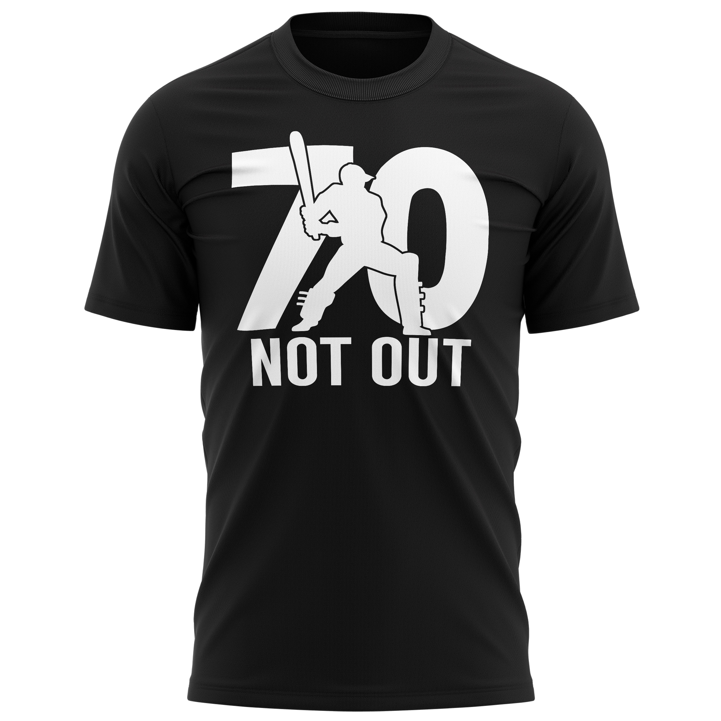 70 Not Out Cricket Mens T Shirt - Purple Print House