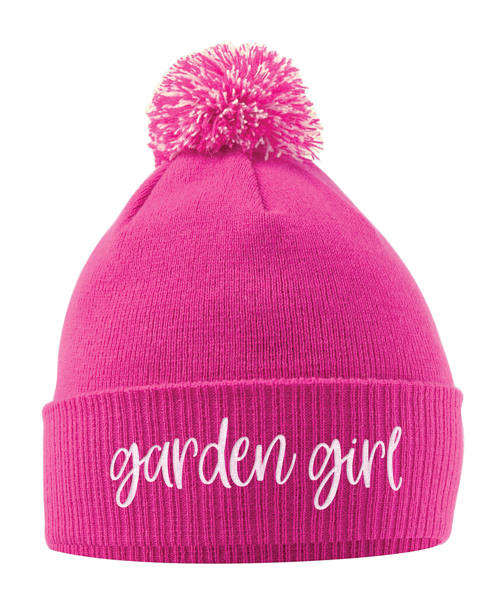 Gardening Girl Bobble Hat - Purple Print House