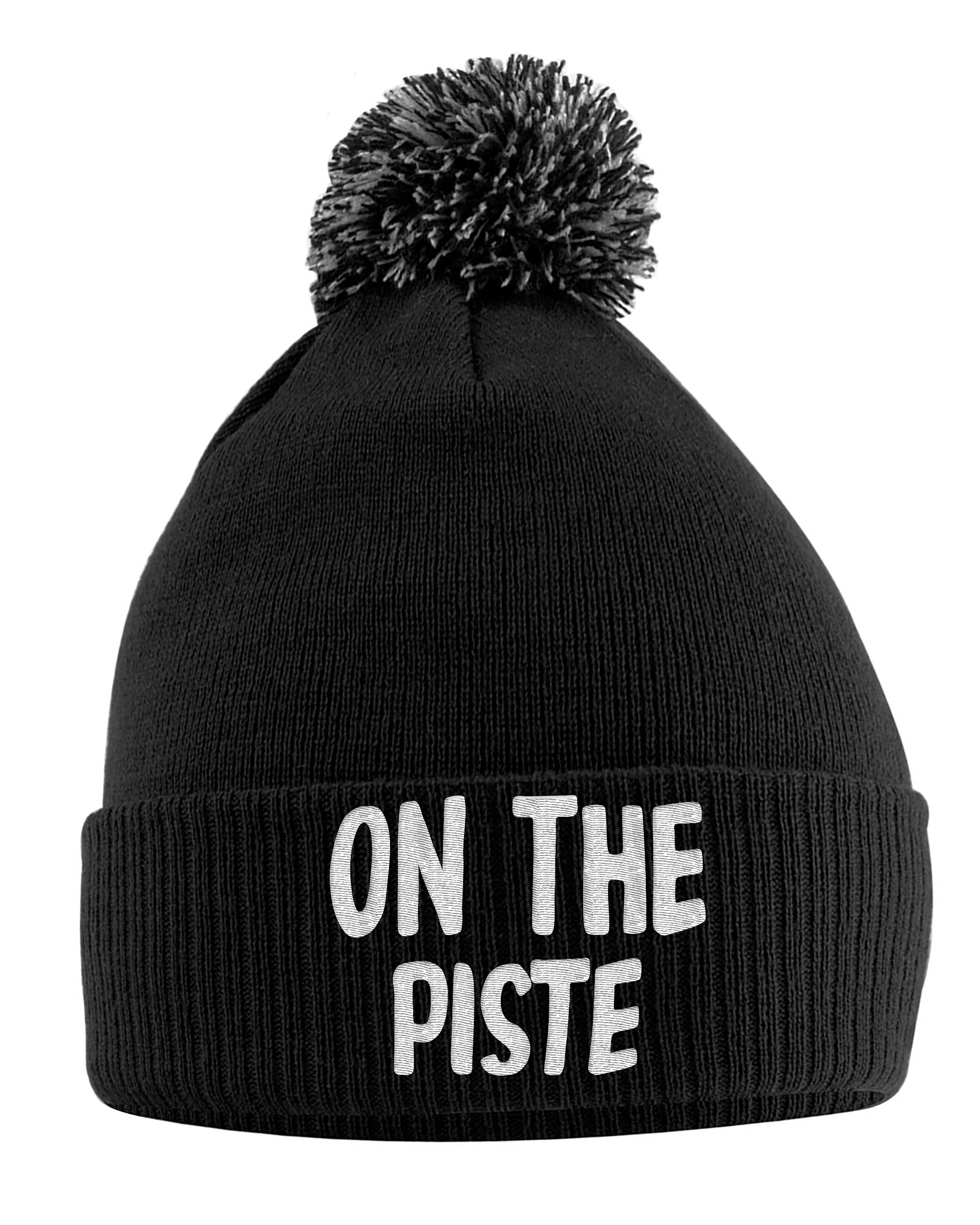 On The Piste Bobble Hat - Purple Print House