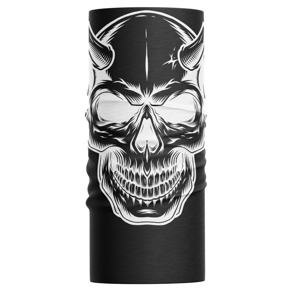 Devil Skull Snood - Gothic Halloween Face Covering