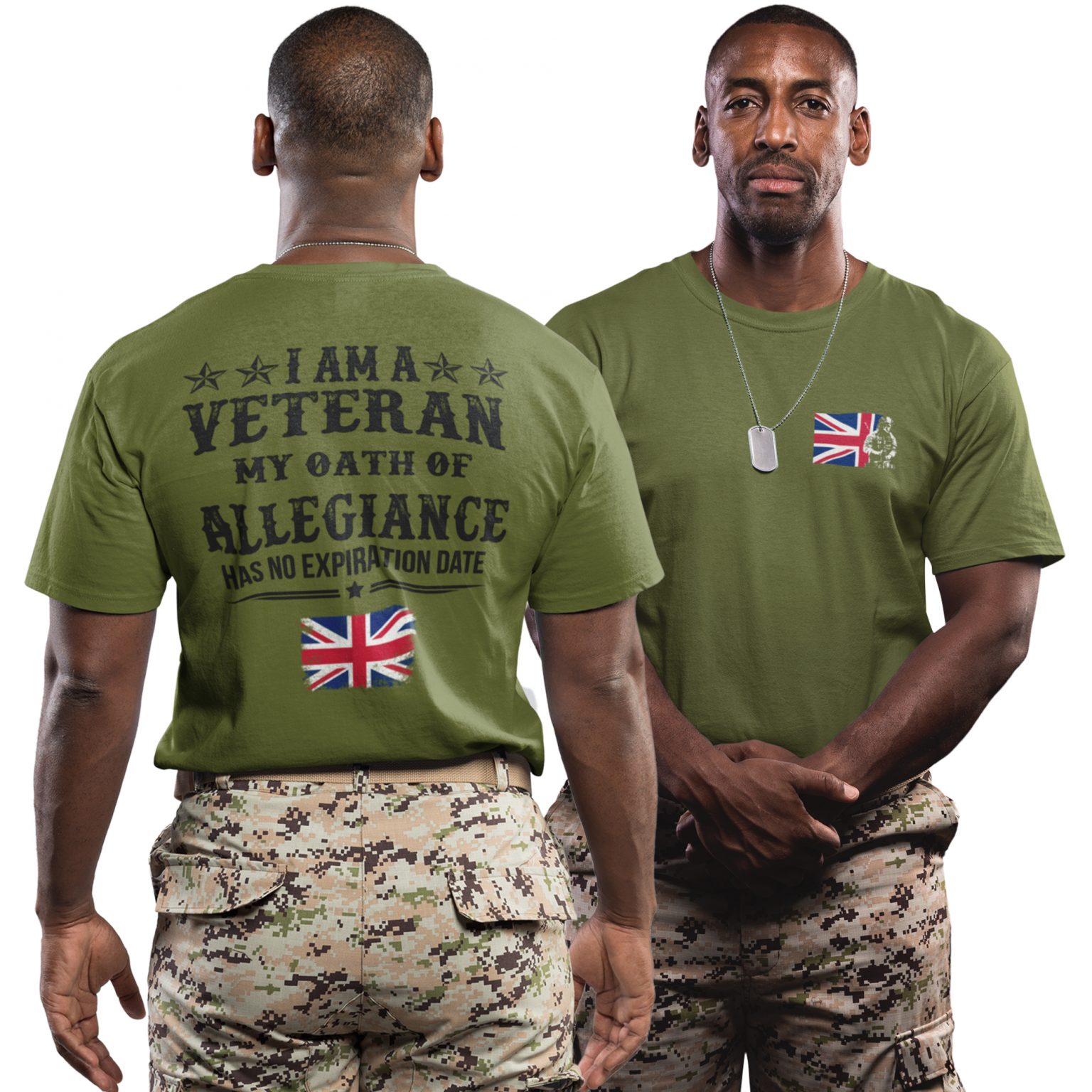 British Army Veteran T Shirt Mens - Purple Print House
