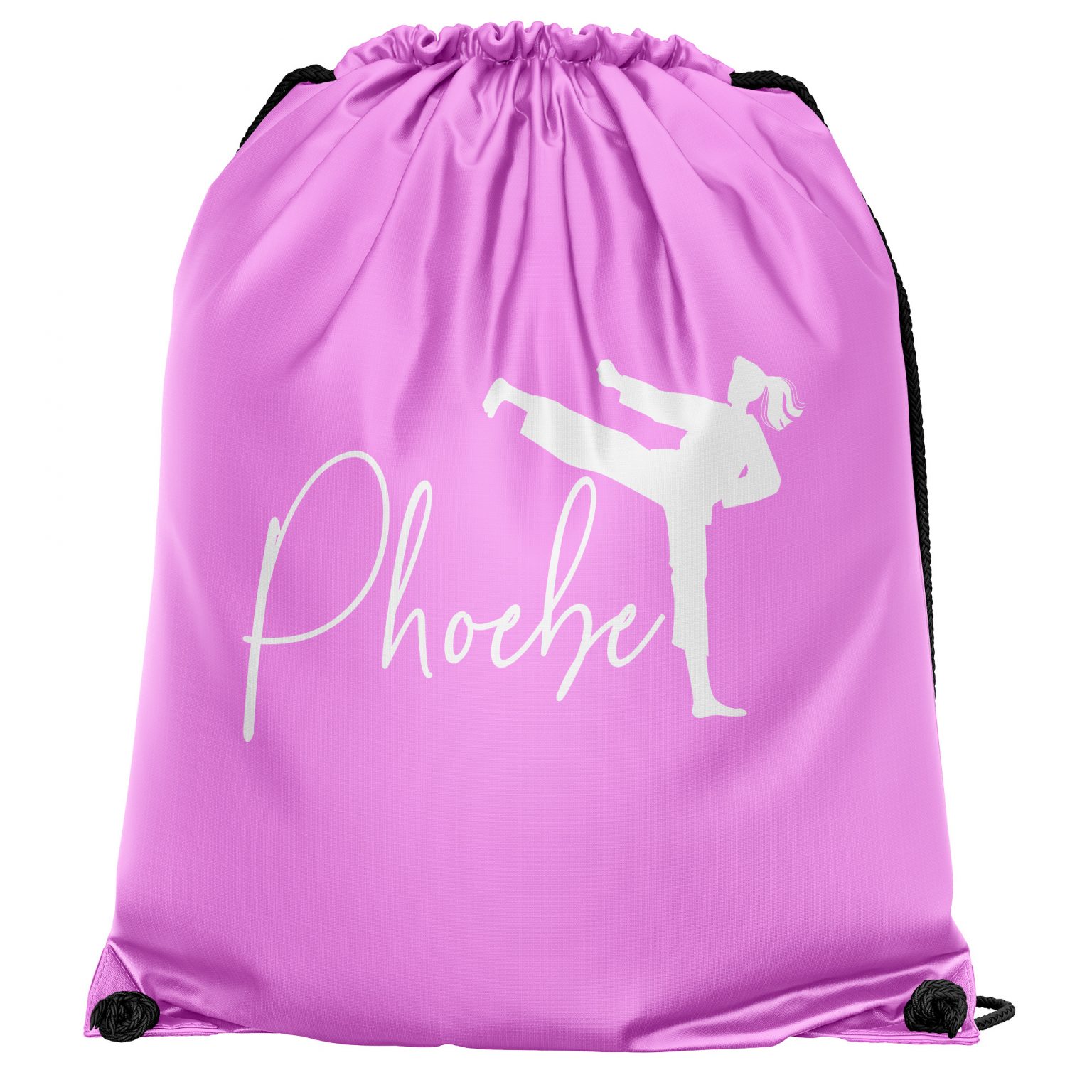 Personalised Karate Drawstring Bag Girls - Purple Print House