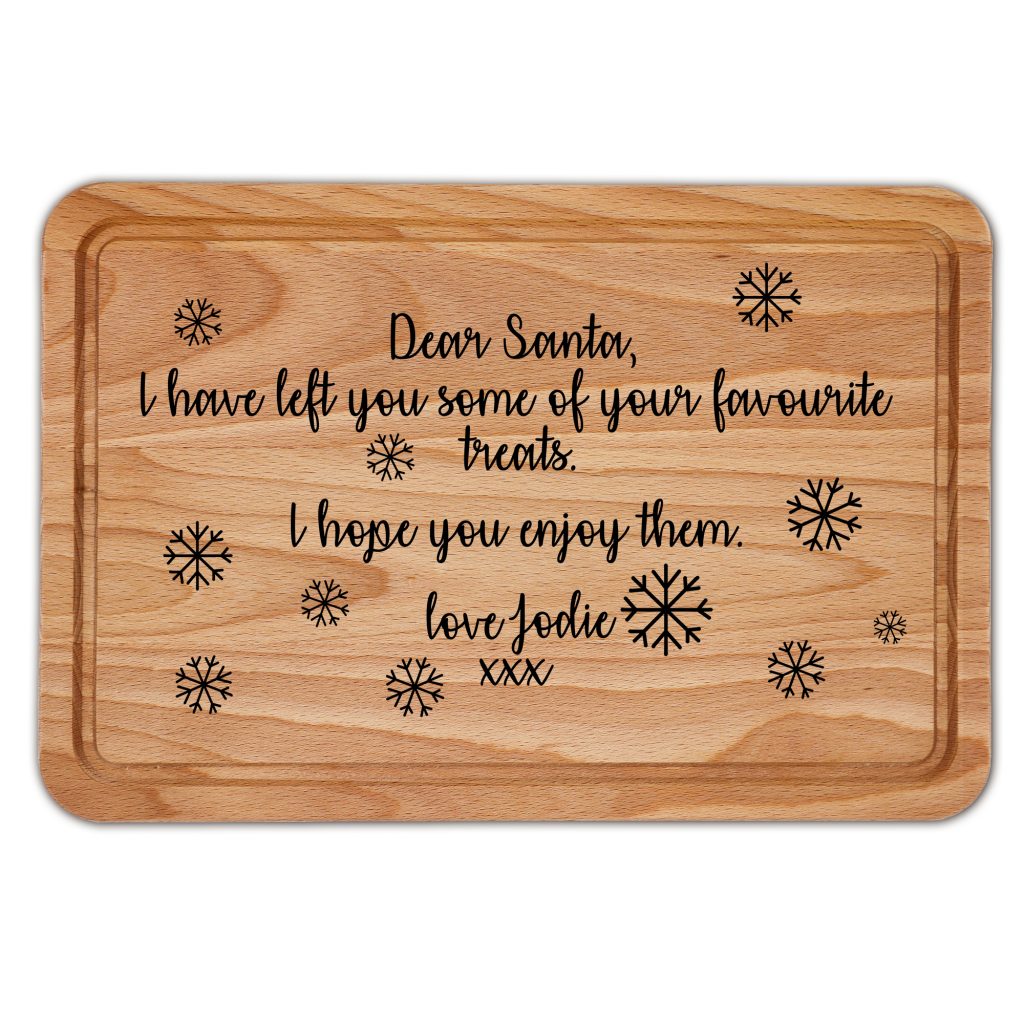 Personalised Dear Santa Chopping Board | Christmas Kitchen