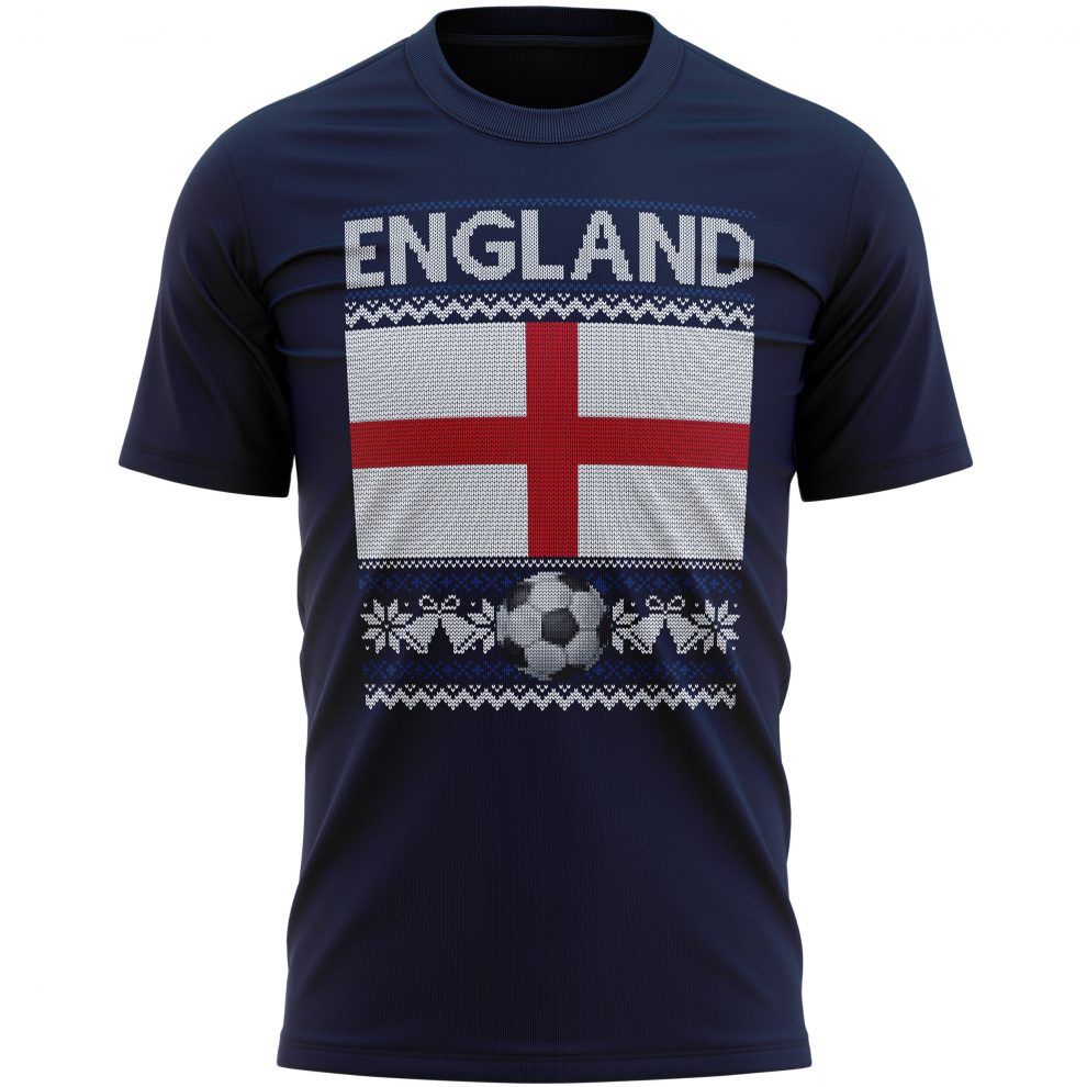 England Christmas Flag T Shirt - Mens - Purple Print House