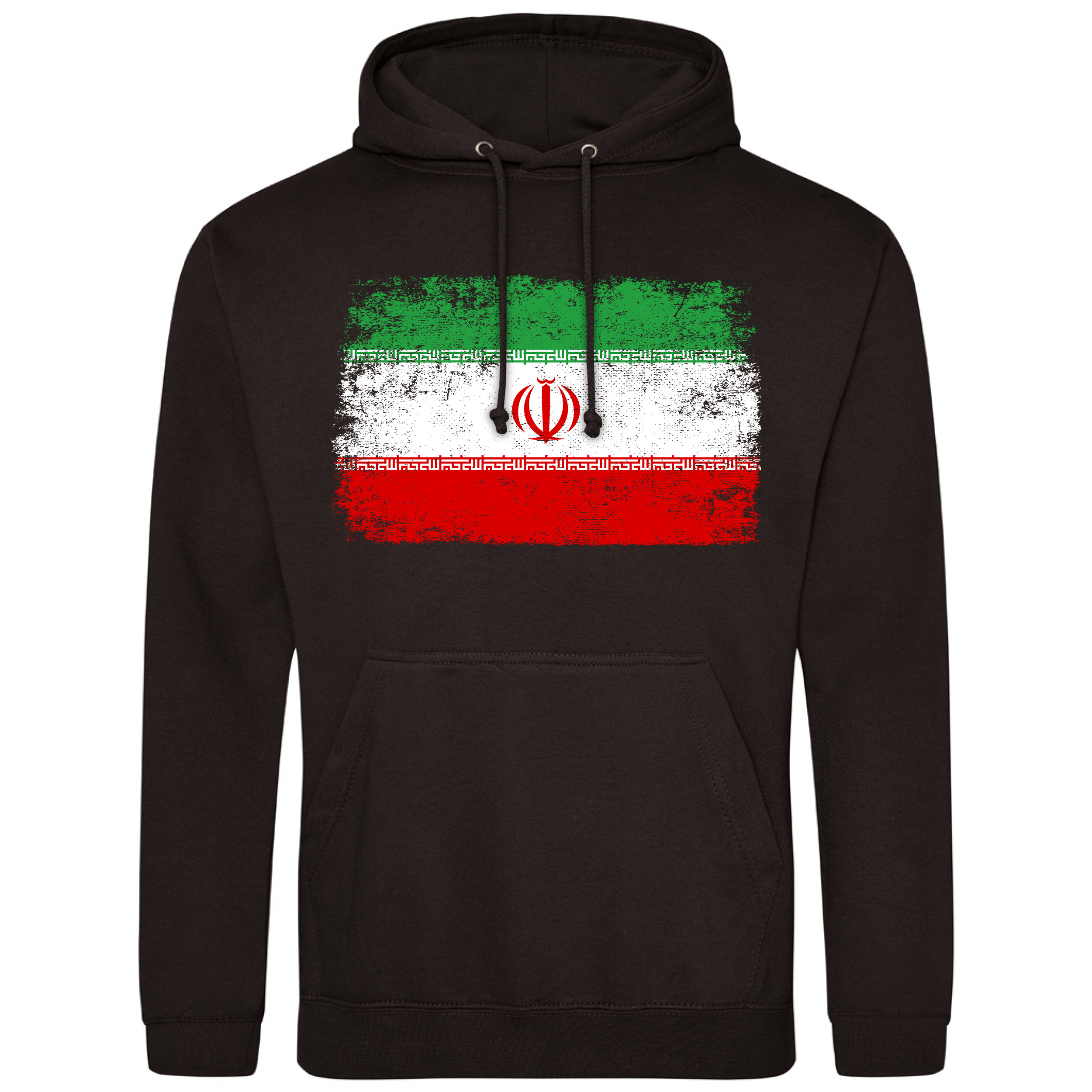 Iran Flag Hoodie Mens - Purple Print House