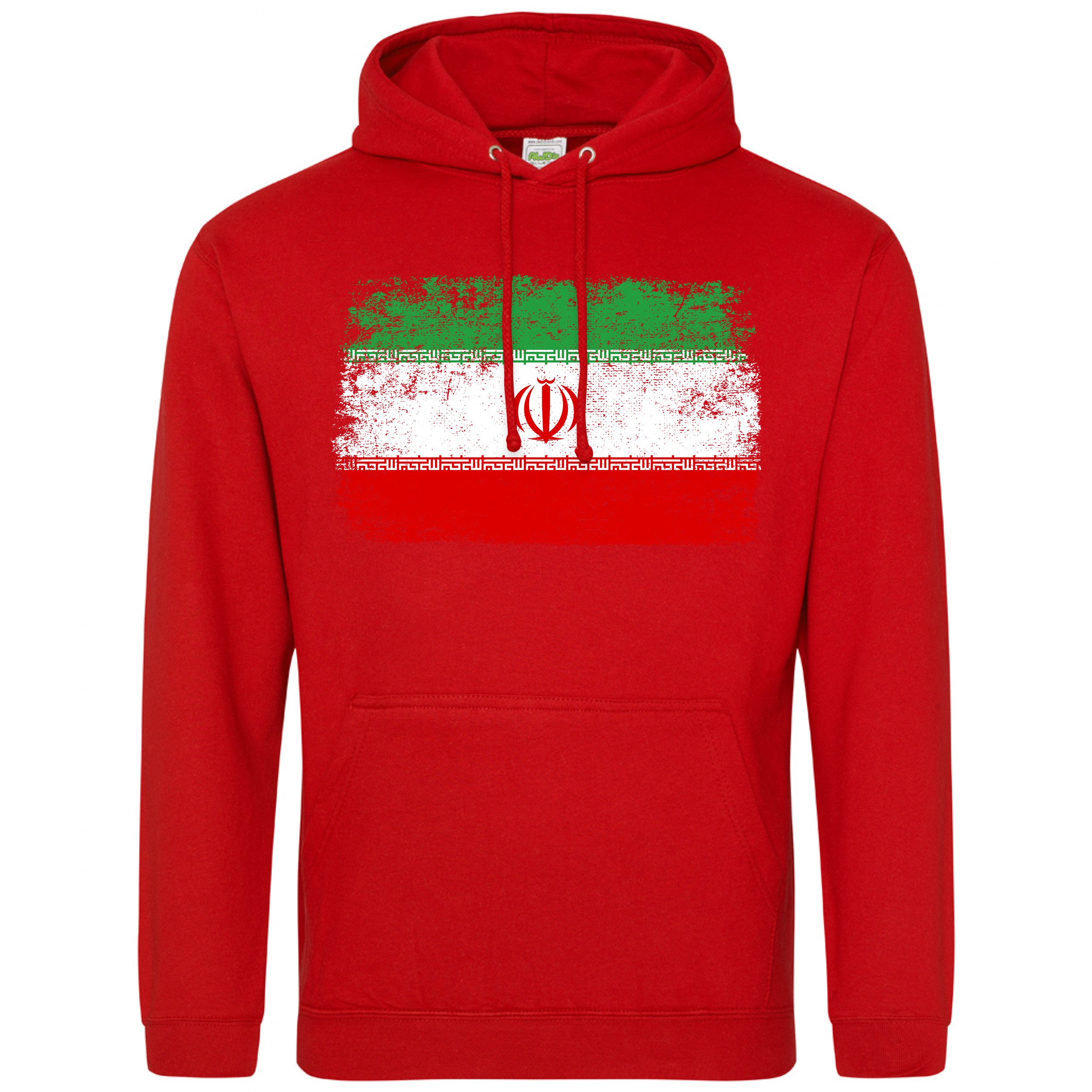 Iran Flag Hoodie Mens - Purple Print House