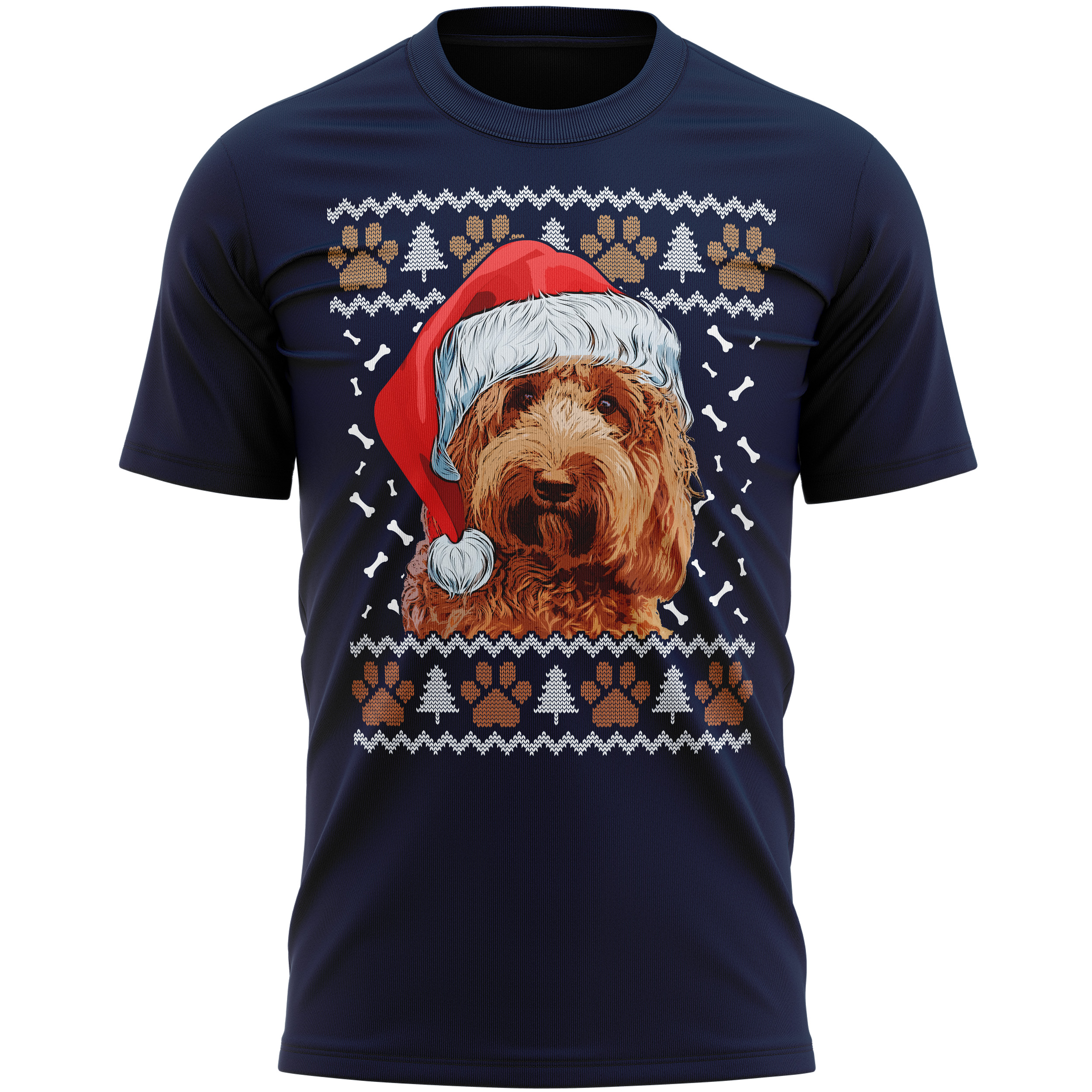 Christmas Cockapoo T Shirt - Mens - Purple Print House