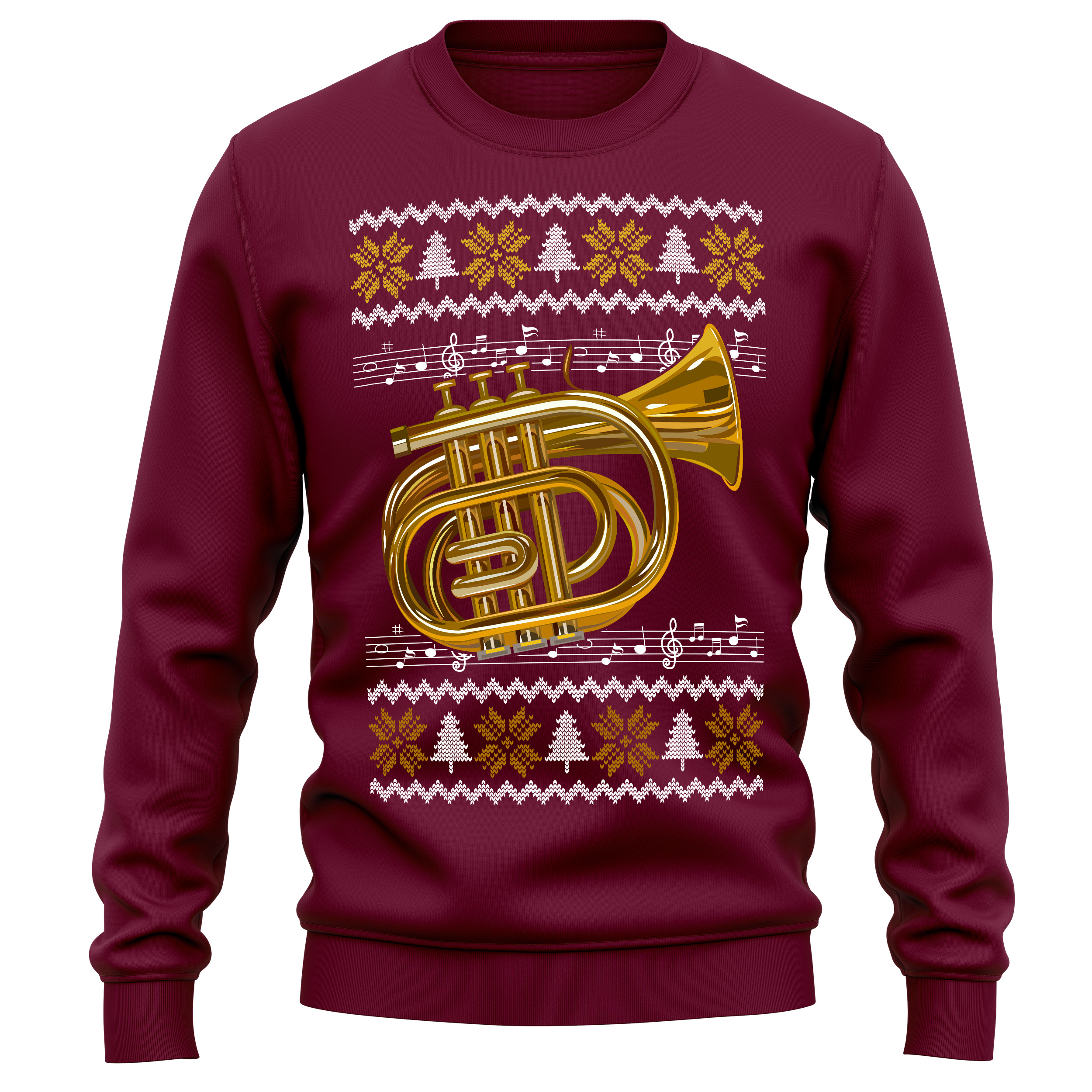 Christmas Tuba Sweatshirt Unisex - Purple Print House