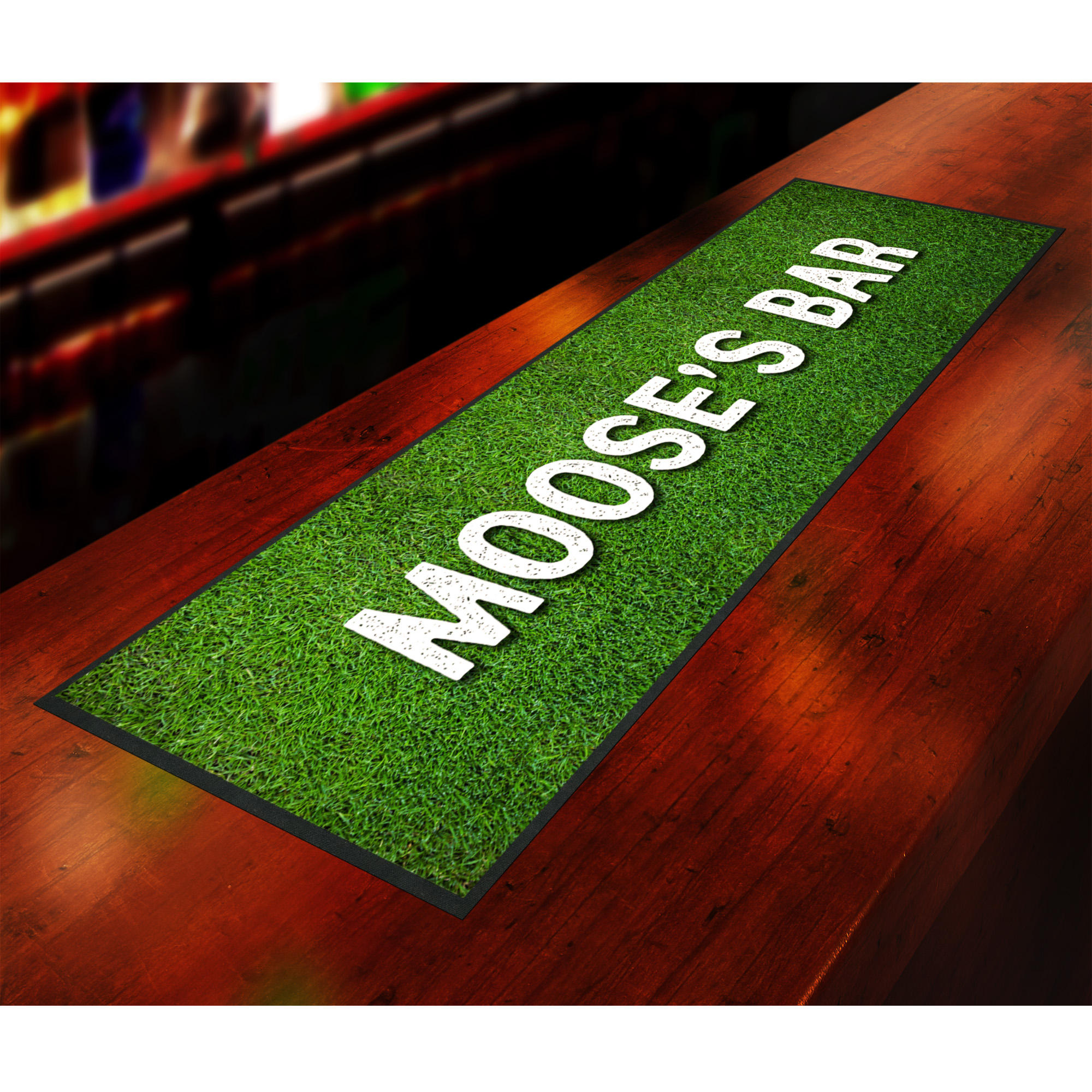 Personalised Grass Bar Runner - Purple Print House