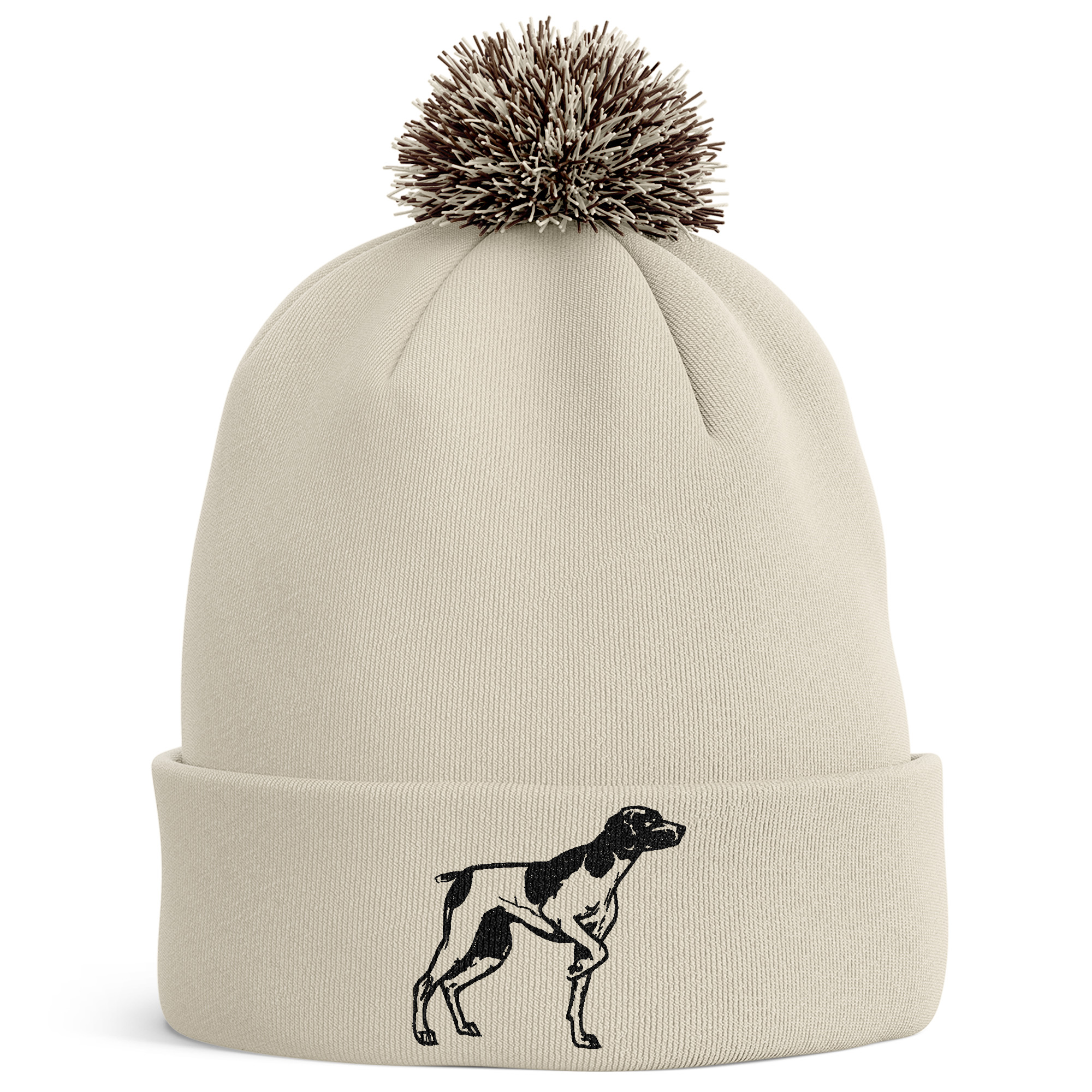 Pointer Dog Outline Bobble Hat Womens - Purple Print House