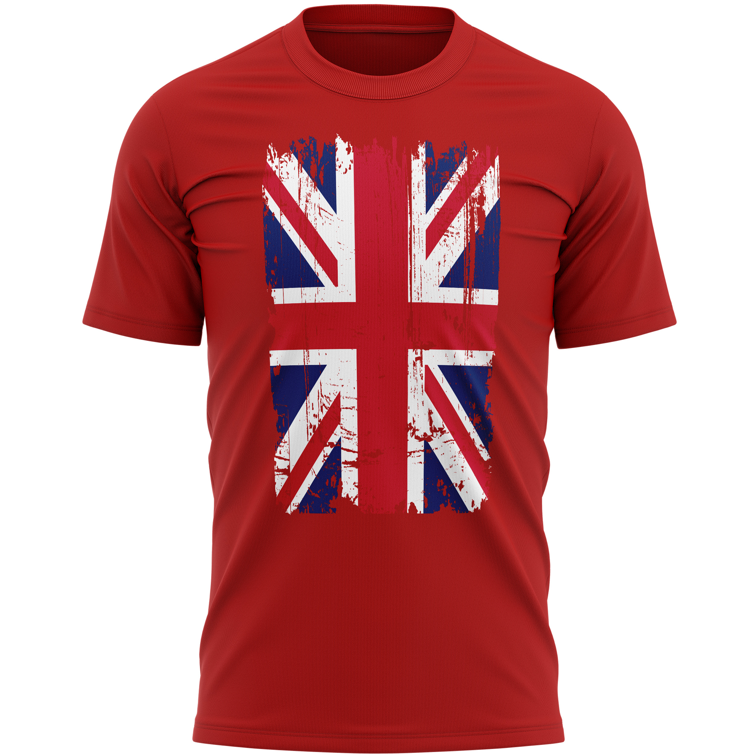 Grunge Union Jack T Shirt Men - Purple Print House