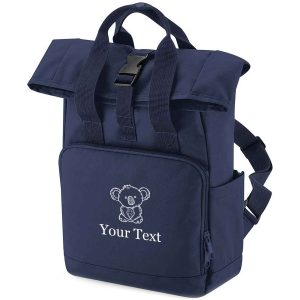 Koala Sketch Mini Roll Top Backpack Kids - Purple Print House