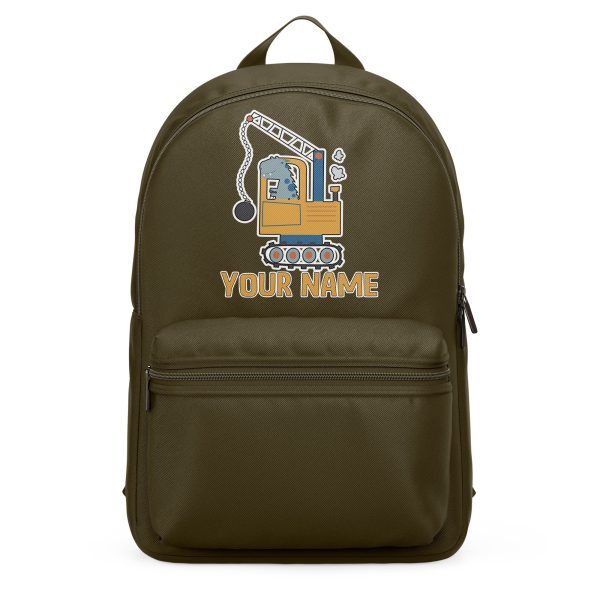 Personalised Dino Crane Mini Backpack Kids | Custom School Bag