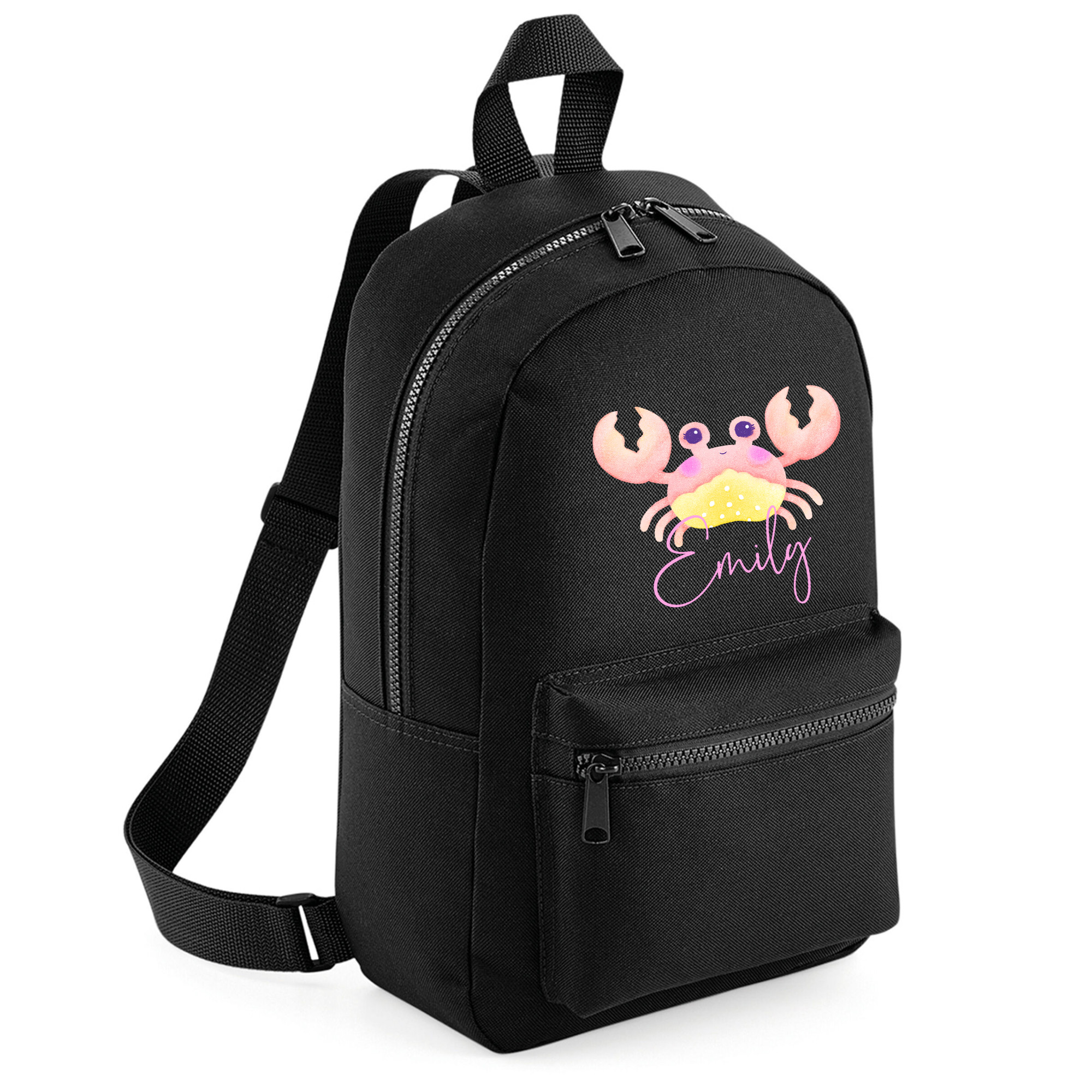 Personalised Crab Mini Backpack Kids - Purple Print House