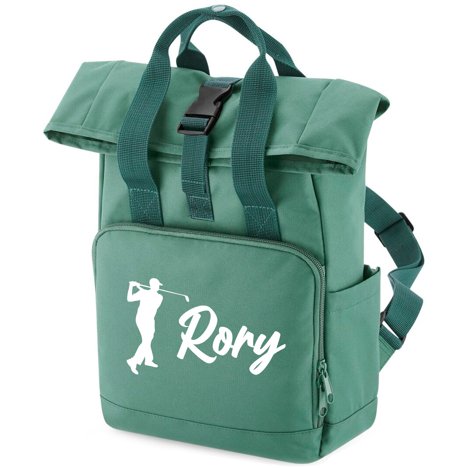 Personalised Boys Golf Mini Roll Top Backpack Boys - Purple Print House