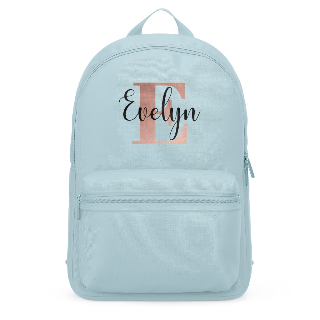 Personalised Rose Gold Name and Initial Mini Backpack Girls - Purple ...