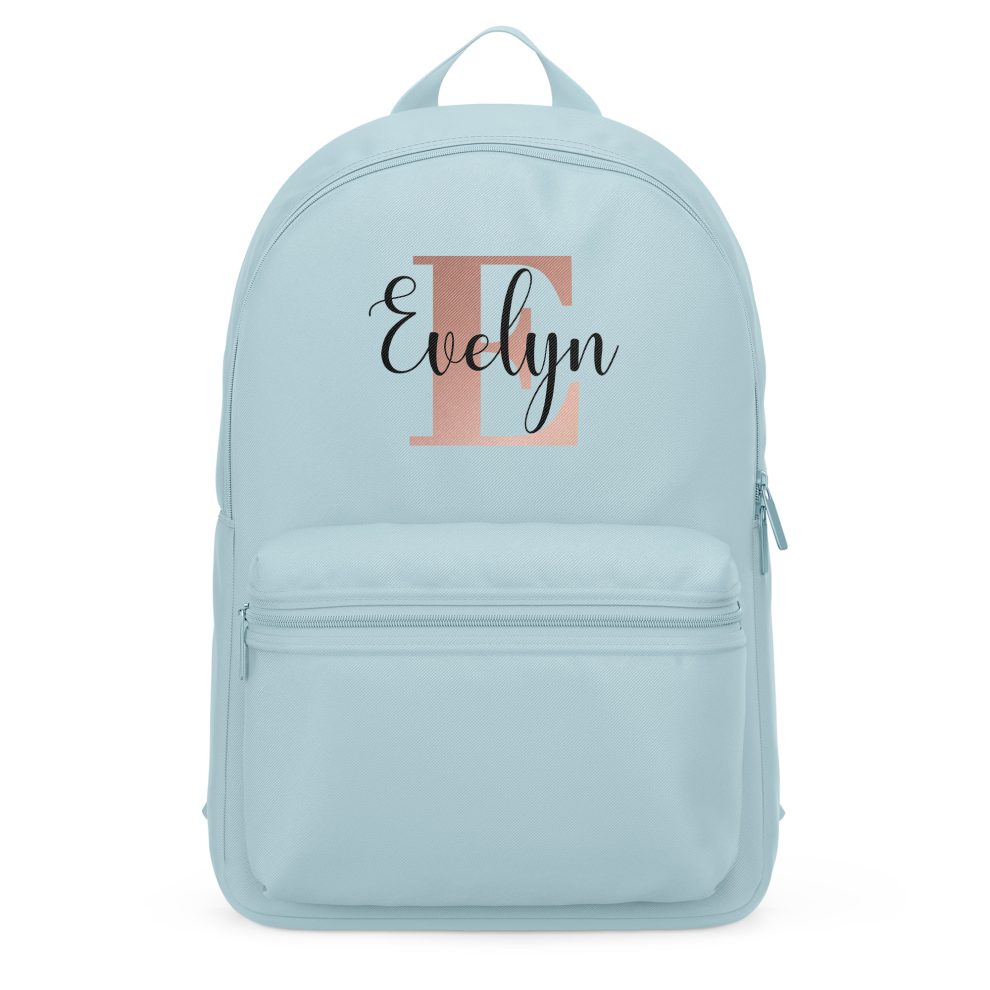 Personalised Rose Gold Name and Initial Mini Backpack Girls - Purple ...
