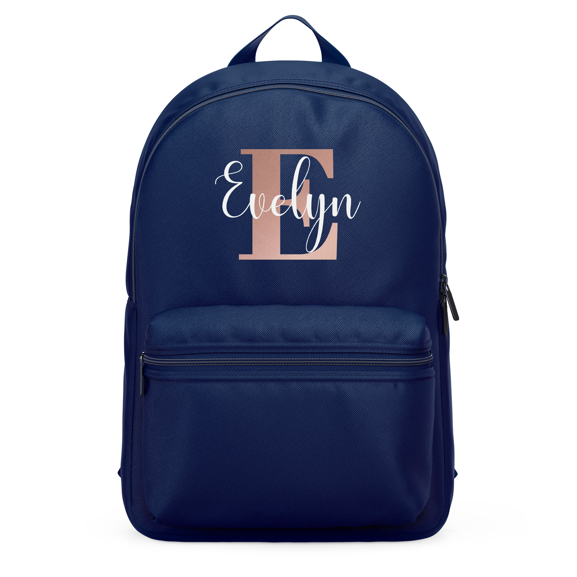 Personalised Rose Gold Name and Initial Mini Backpack Girls - Purple ...