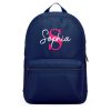 Personalised Pink Name and Initial Mini Backpack Girls - Purple Print House