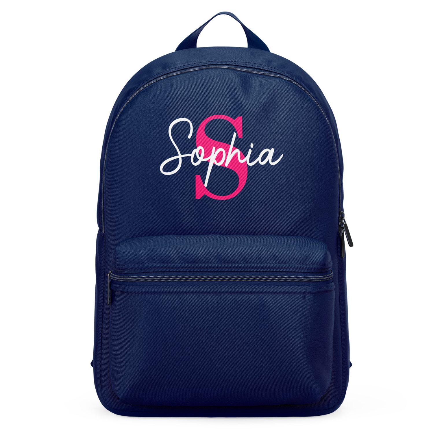 Personalised Pink Name and Initial Mini Backpack Girls - Purple Print House