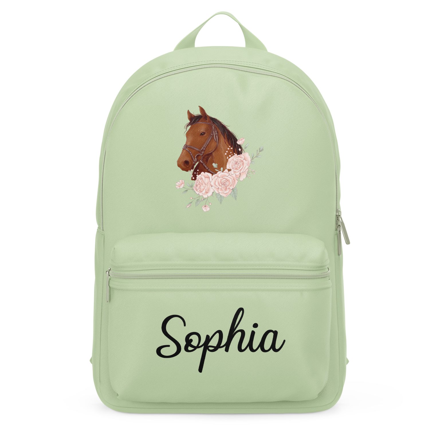 Personalised Flower Horse Mini Backpack Girls - Purple Print House