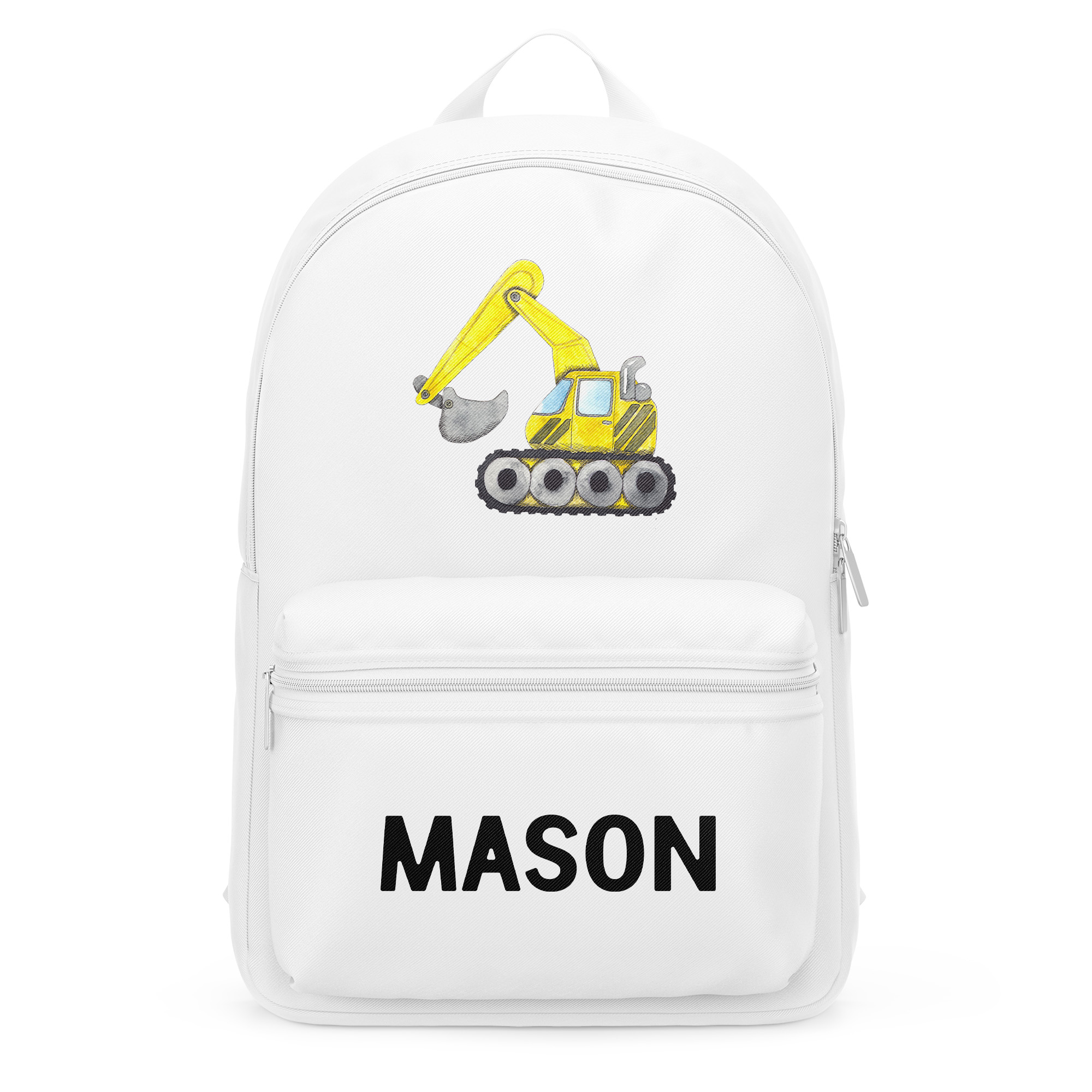 Personalised Digger Mini Backpack Mini Backpack Boys - Purple Print House