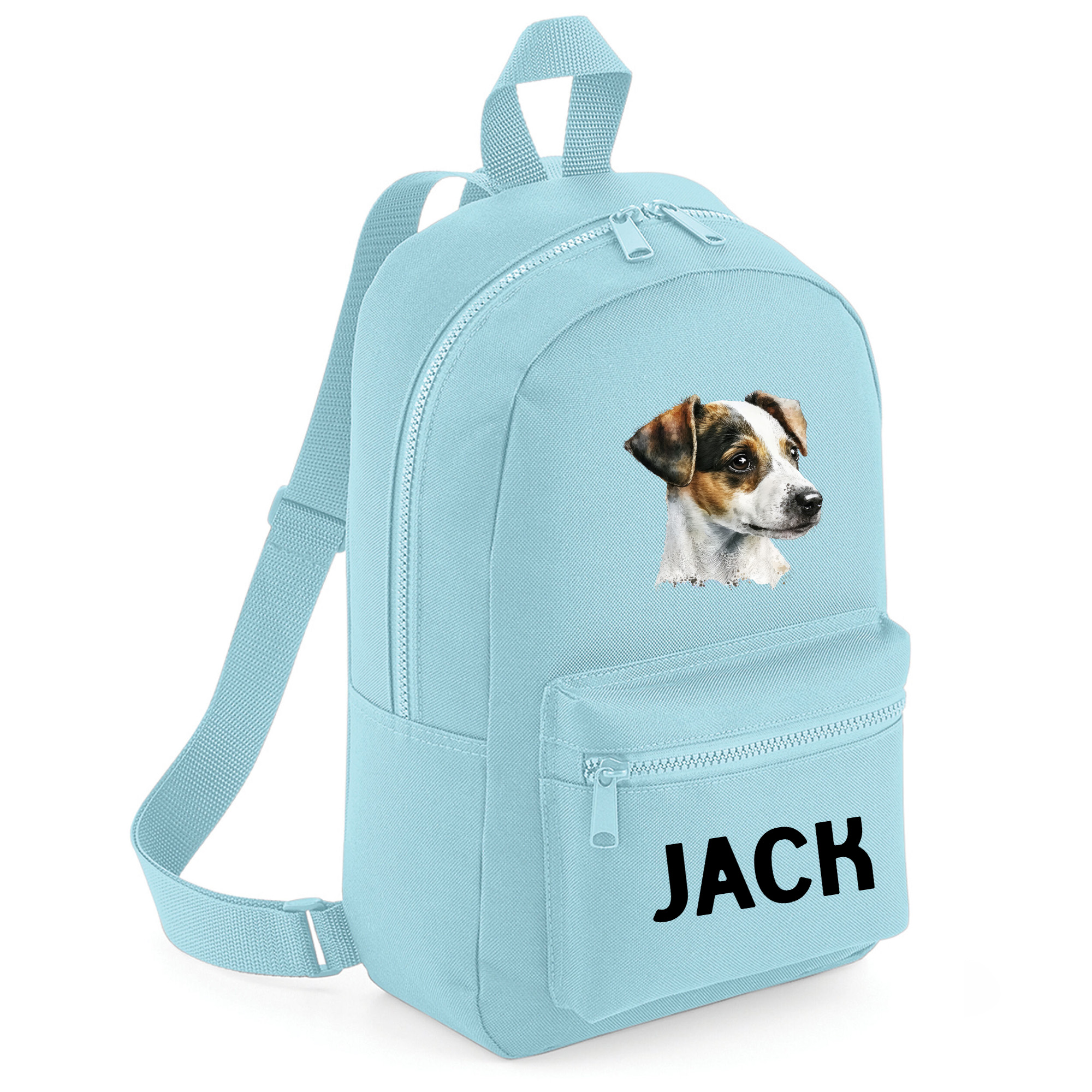 Personalised Jack Russell Mini Backpack Kids - Purple Print House