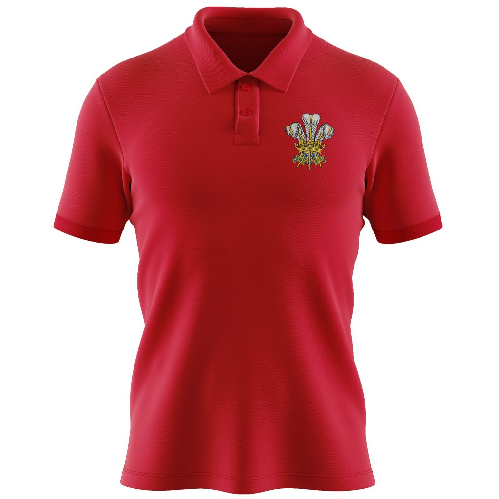 Embroidered Prince Of Wales Polo Shirt Men - Purple Print House