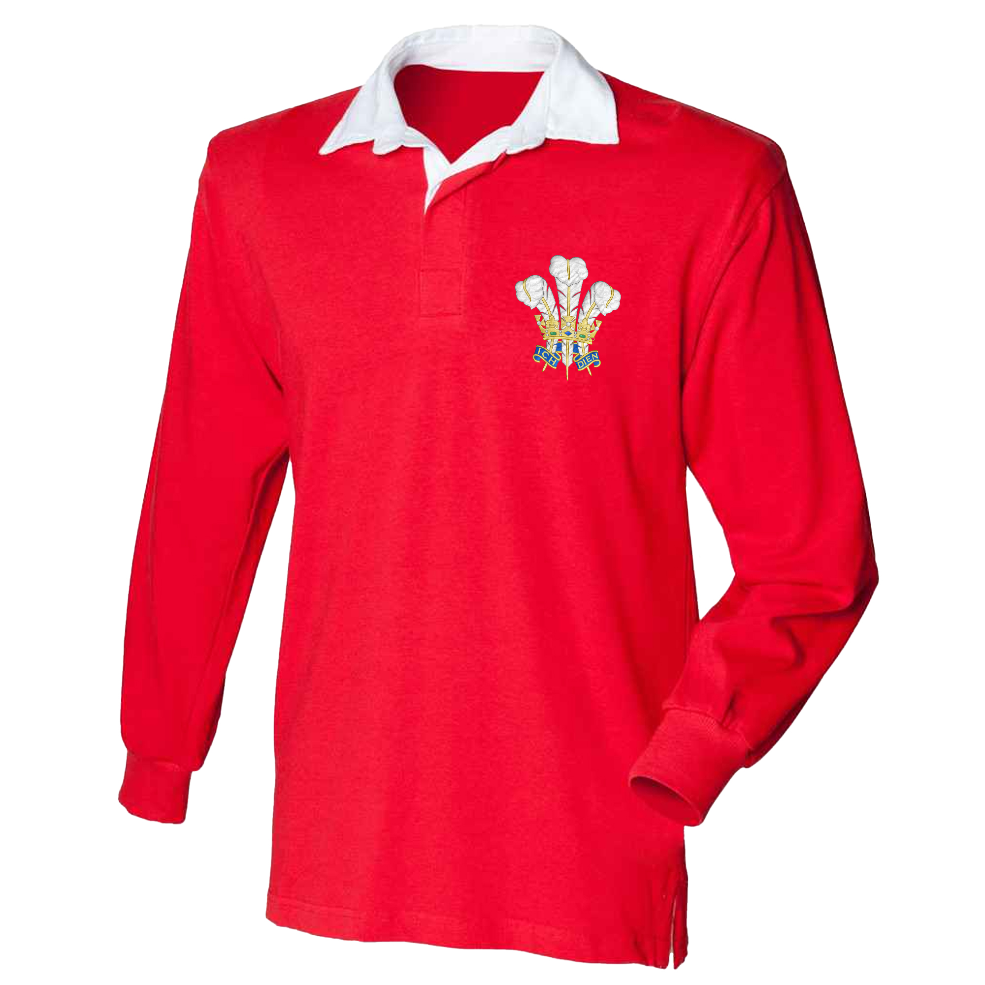Embroidered Prince of Wales Feathers Kids Rugby Jersey Kids - Purple ...