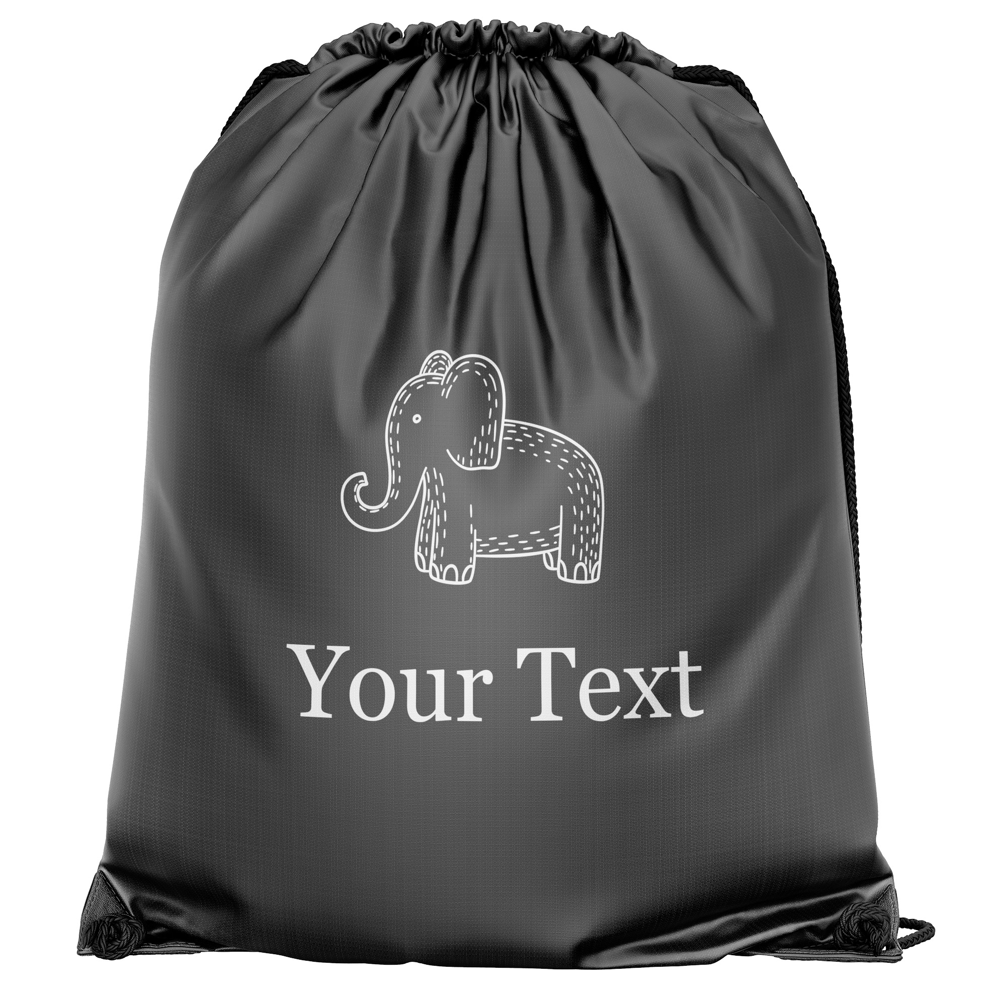 Elephant Drawstring Bag Kids - Purple Print House