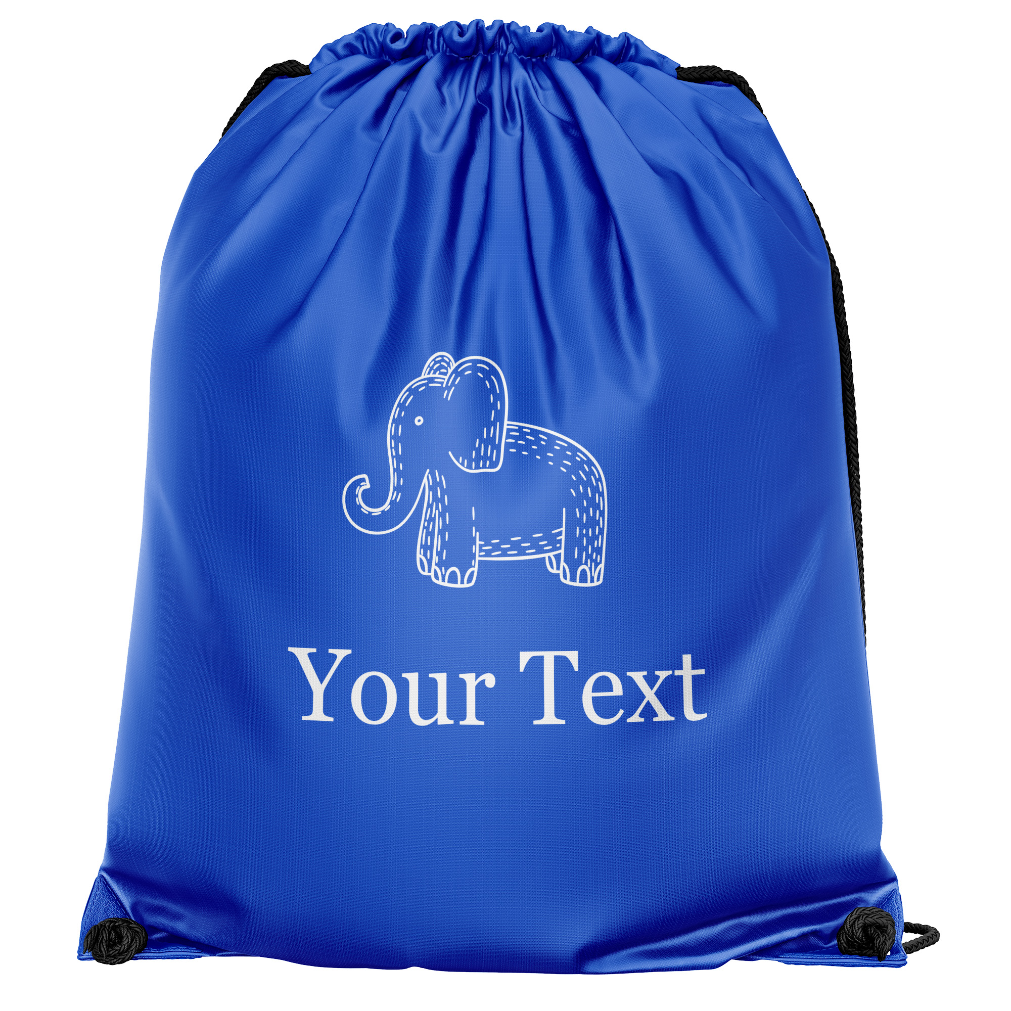 Elephant Drawstring Bag Kids - Purple Print House