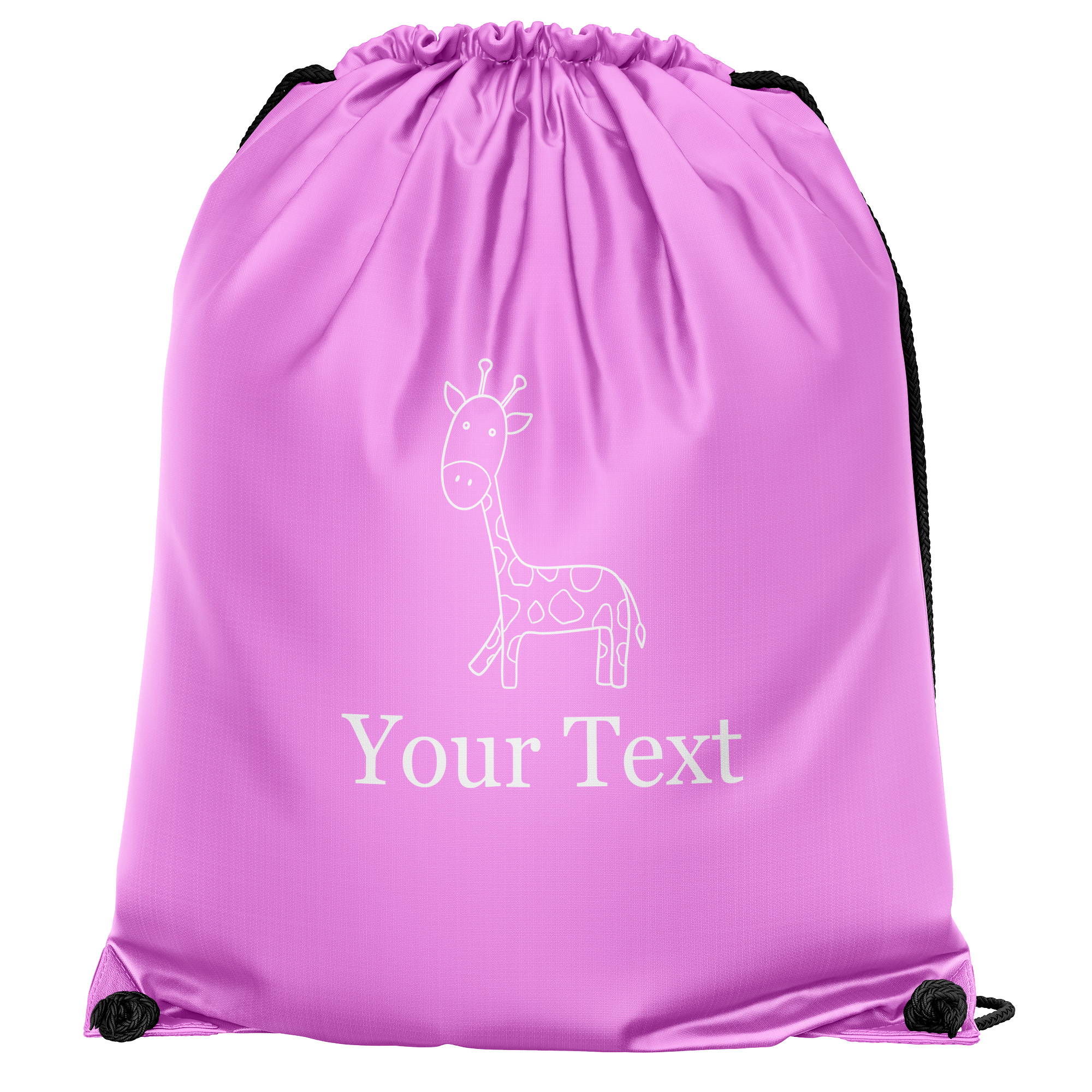 Giraffe Drawstring Bag Kids - Purple Print House