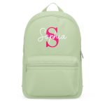 Personalised Pink Name and Initial Mini Backpack Girls - Purple Print House
