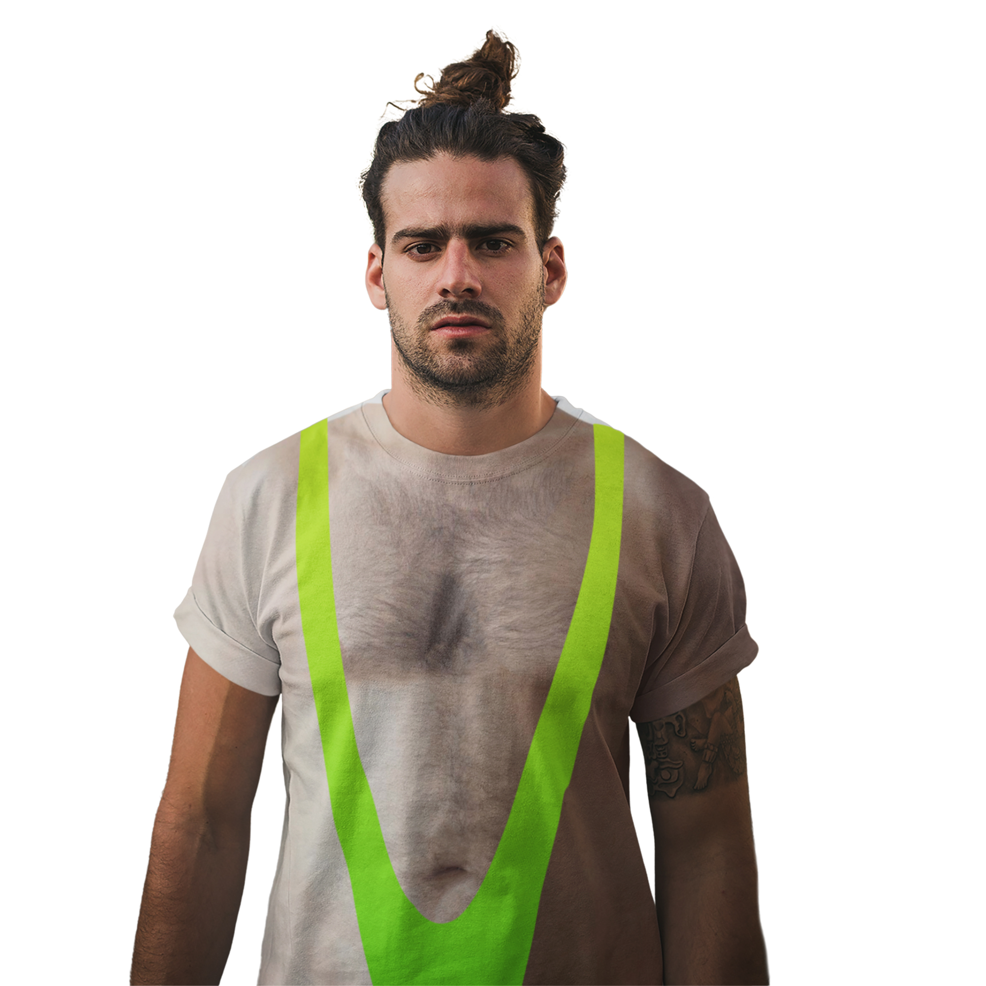 Mankini All Over T shirt Men - Purple Print House