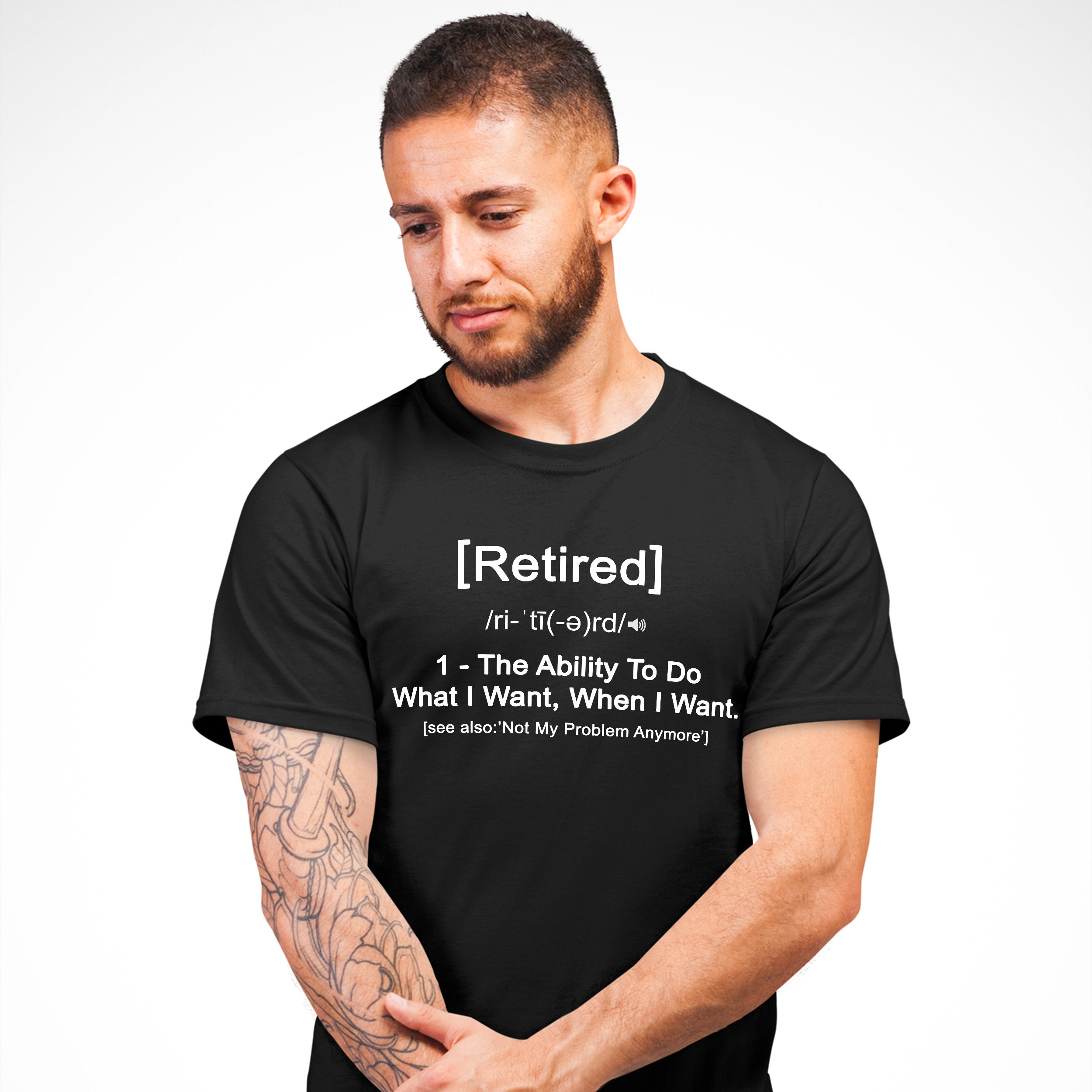 Retired Definition T shirt Men - Purple Print House