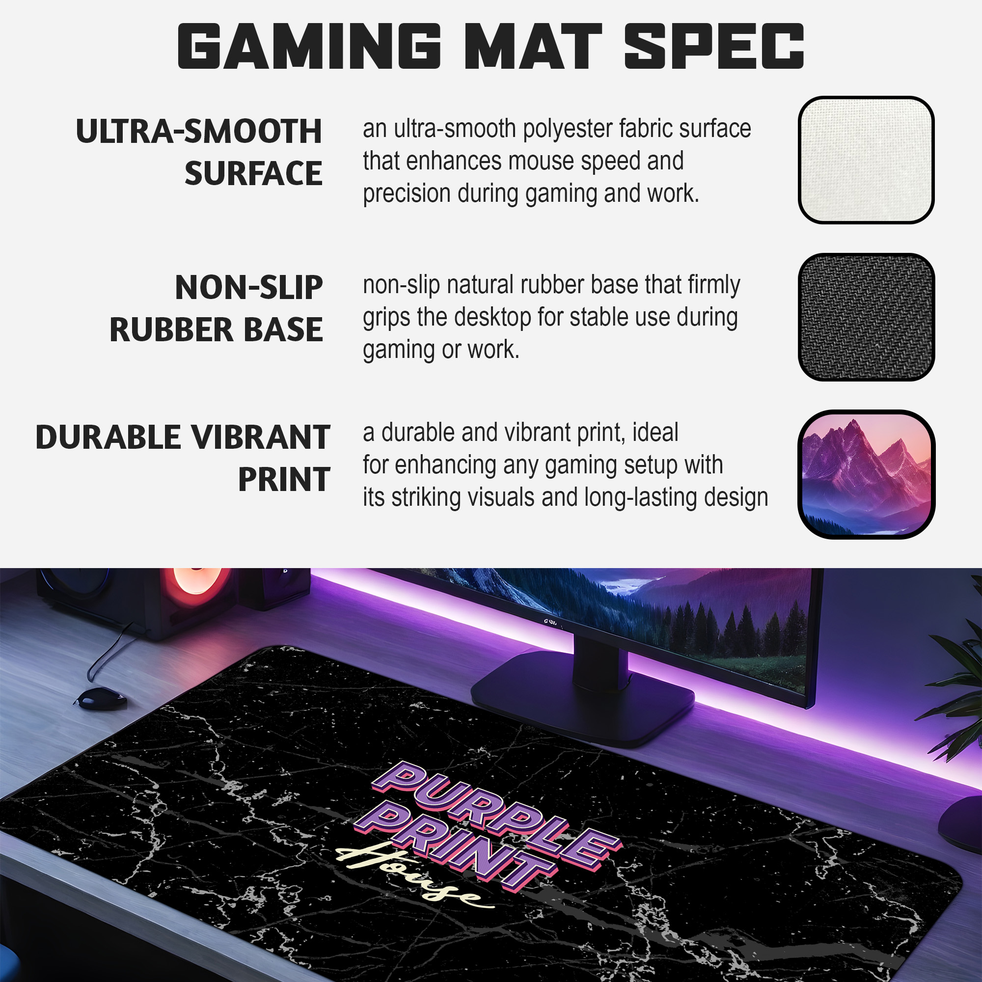 Personalised Face Gaming Mouse Mat | Custom Photo Print UK