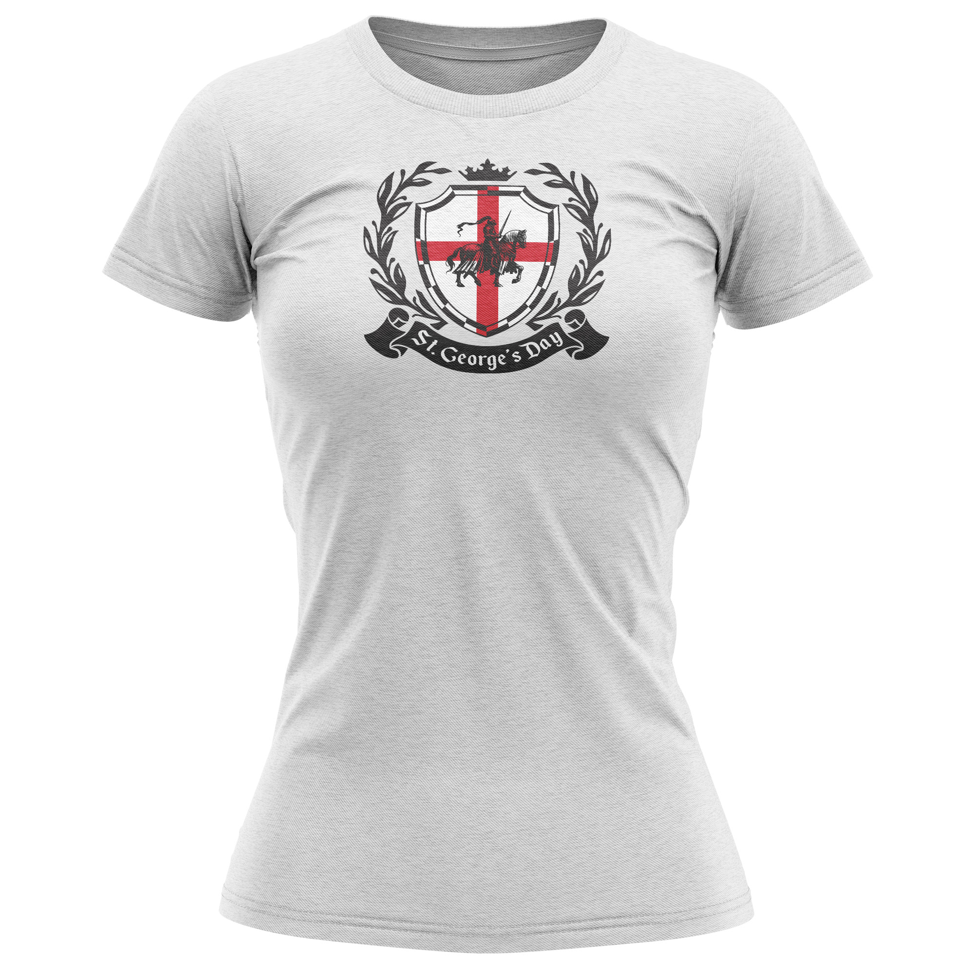 St George's Day Shield T shirt Women - Purple Print House