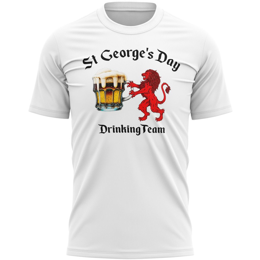 St George's Day Drinking Team T shirt Men - Purple Print House