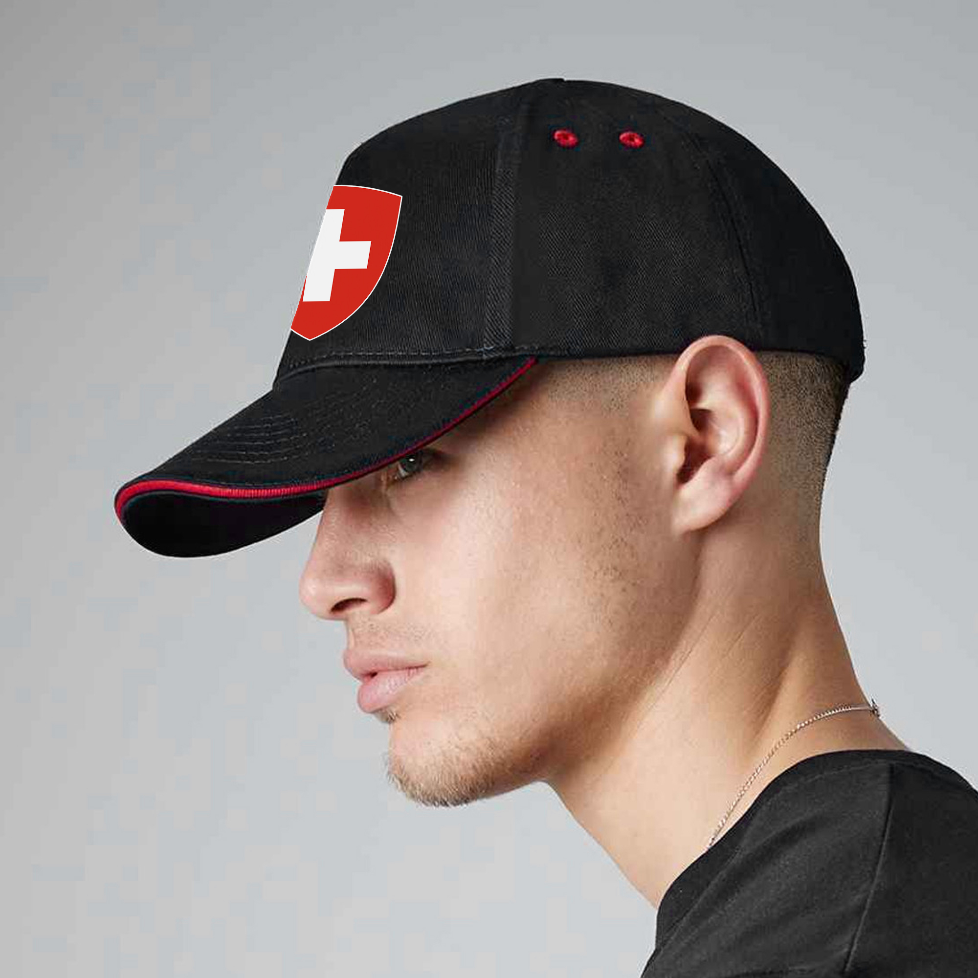 Switzerland Coat Of Arms Baseball Cap Men - Purple Print House