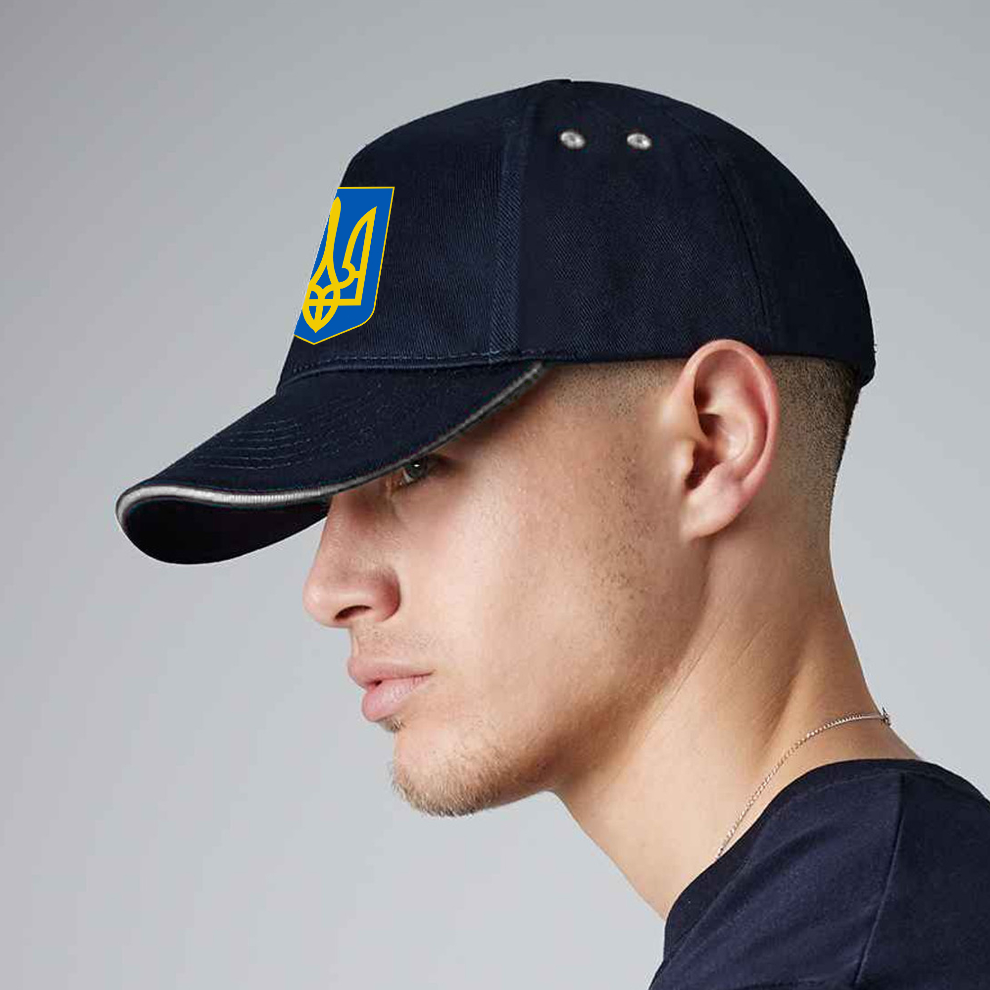 Ukraine Coat Of Arms Baseball Cap Men - Purple Print House
