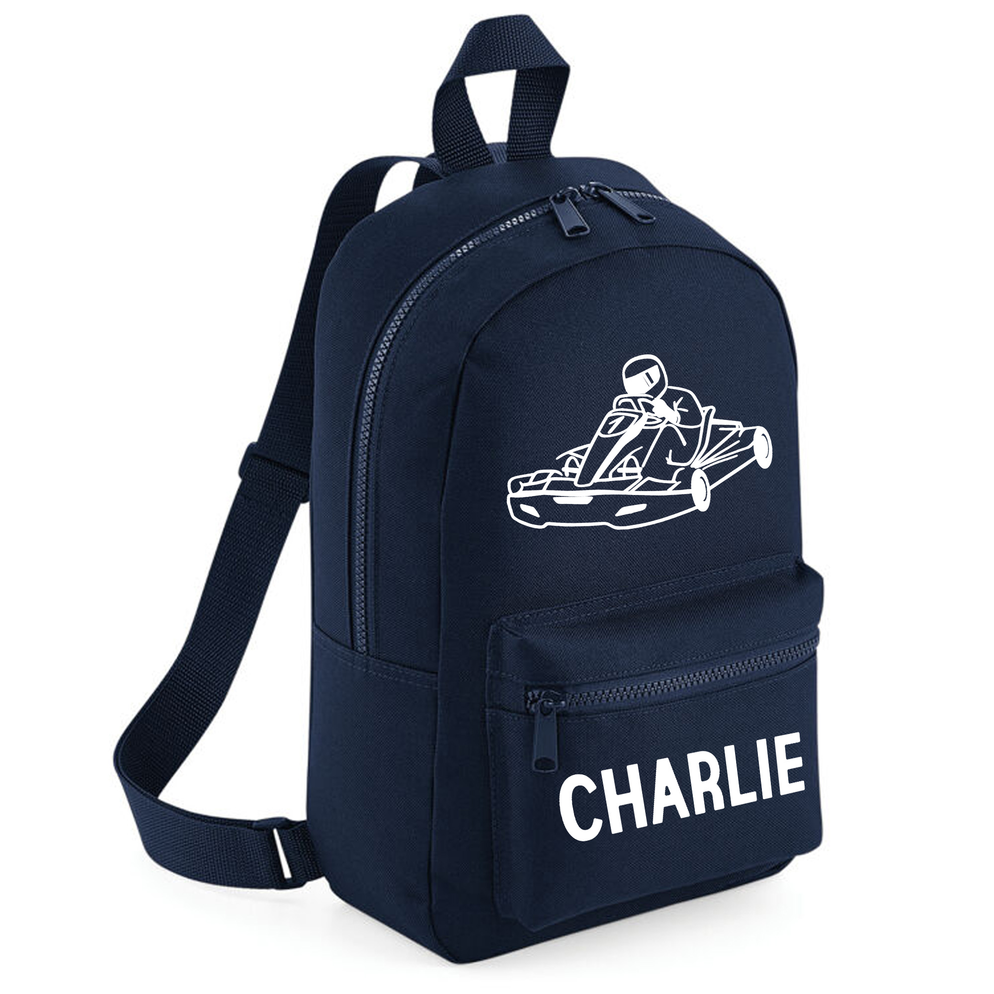 Customised Go Kart Mini Backpack Kids - Purple Print House