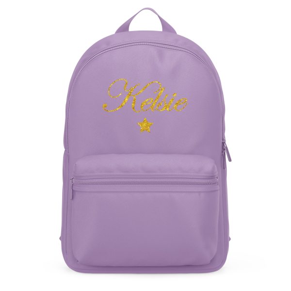 Personalised Gold Star Mini Backpack Kids - Purple Print House