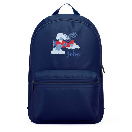 Personalised Embroidered Airplane Mini Backpack Kids - Purple Print House