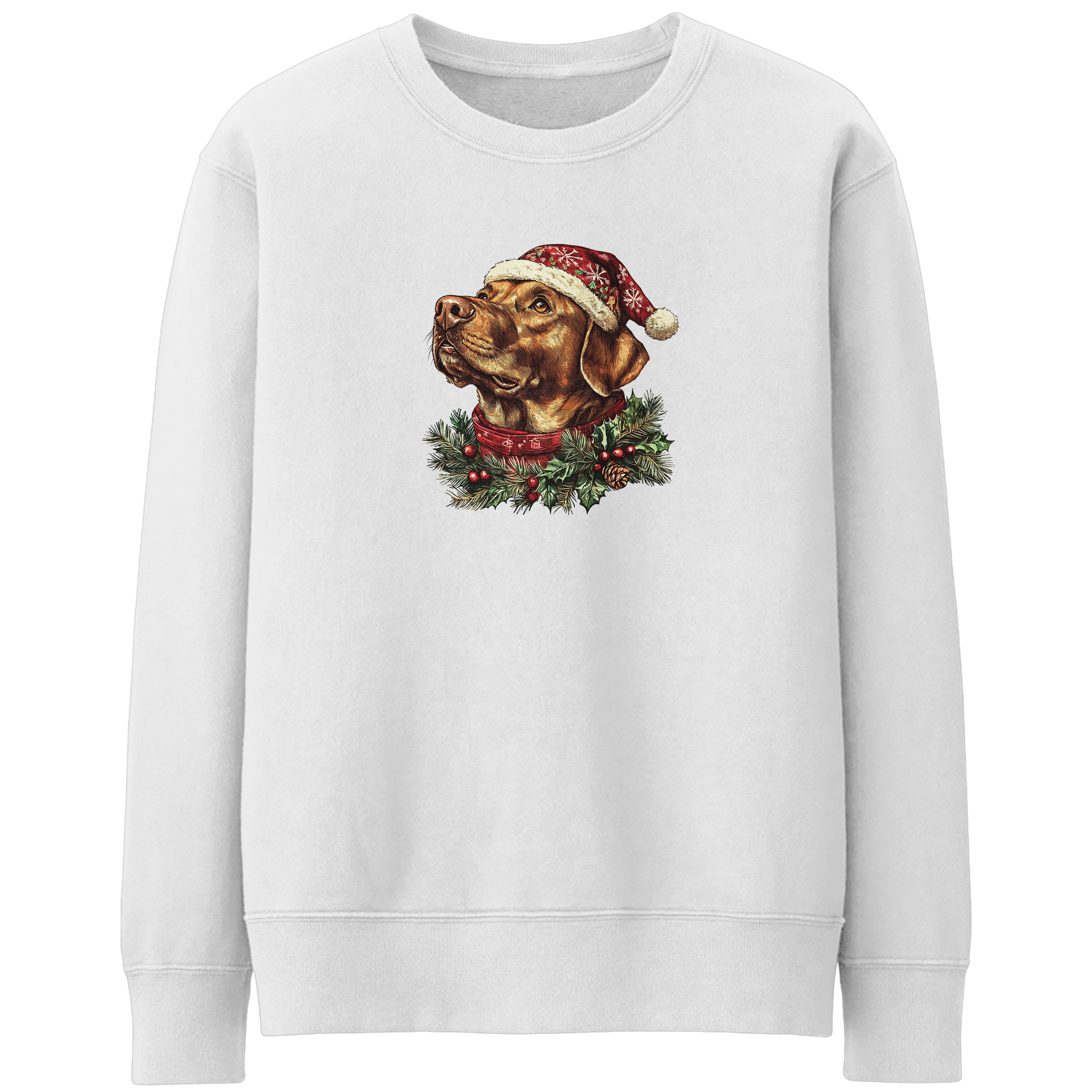 Christmas Labrador Sweatshirt Women - Purple Print House