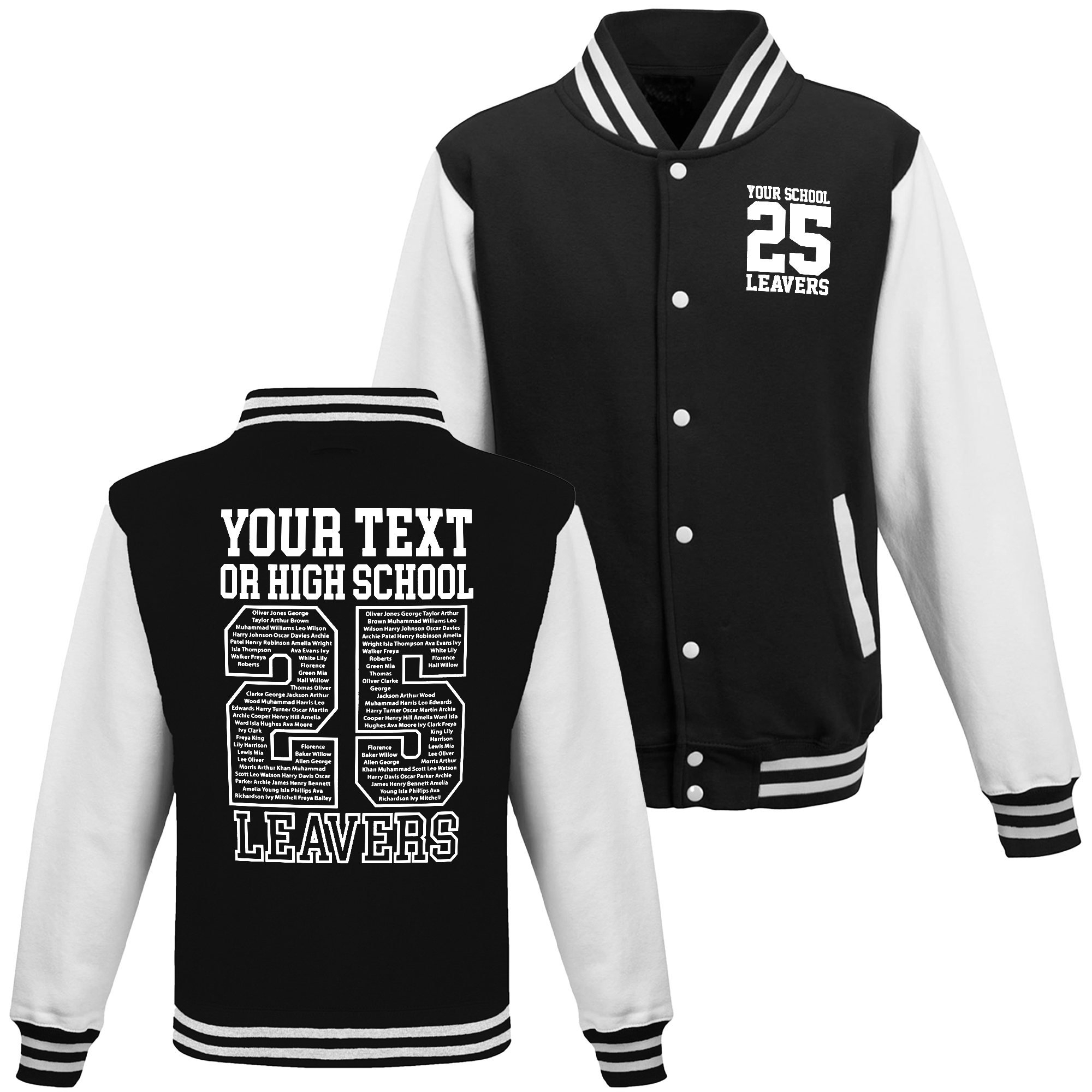 School Leavers 2025 Varsity Jacket - Custom Personalised